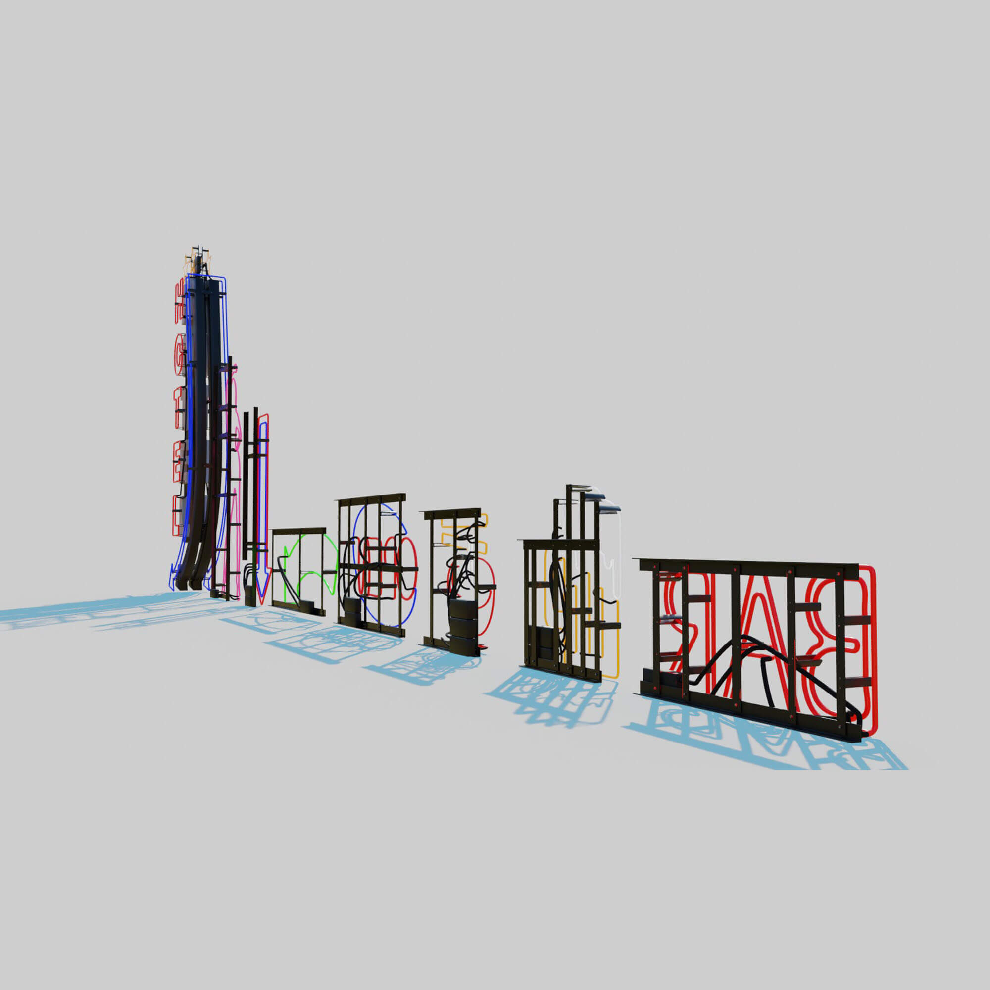 Neon Signs - 3D Model by kambur