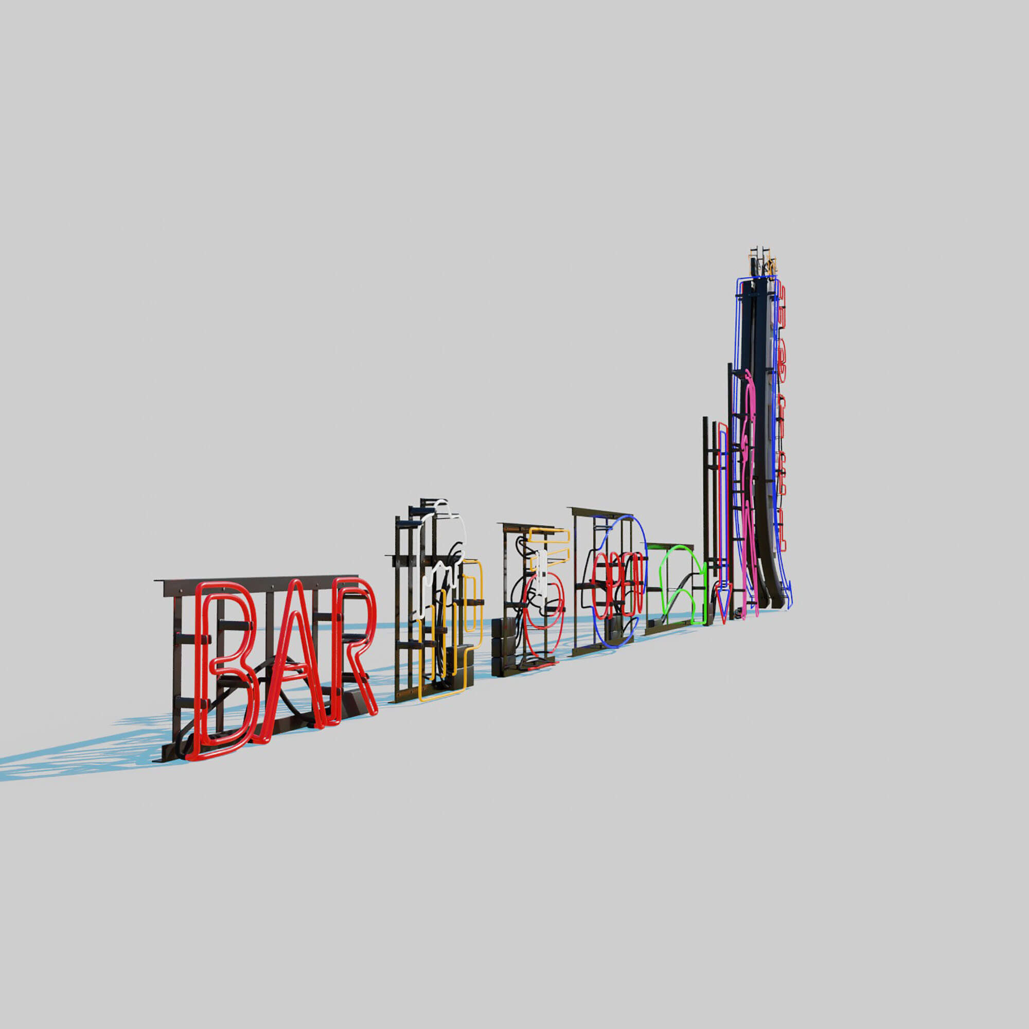 Neon Signs - 3D Model by kambur