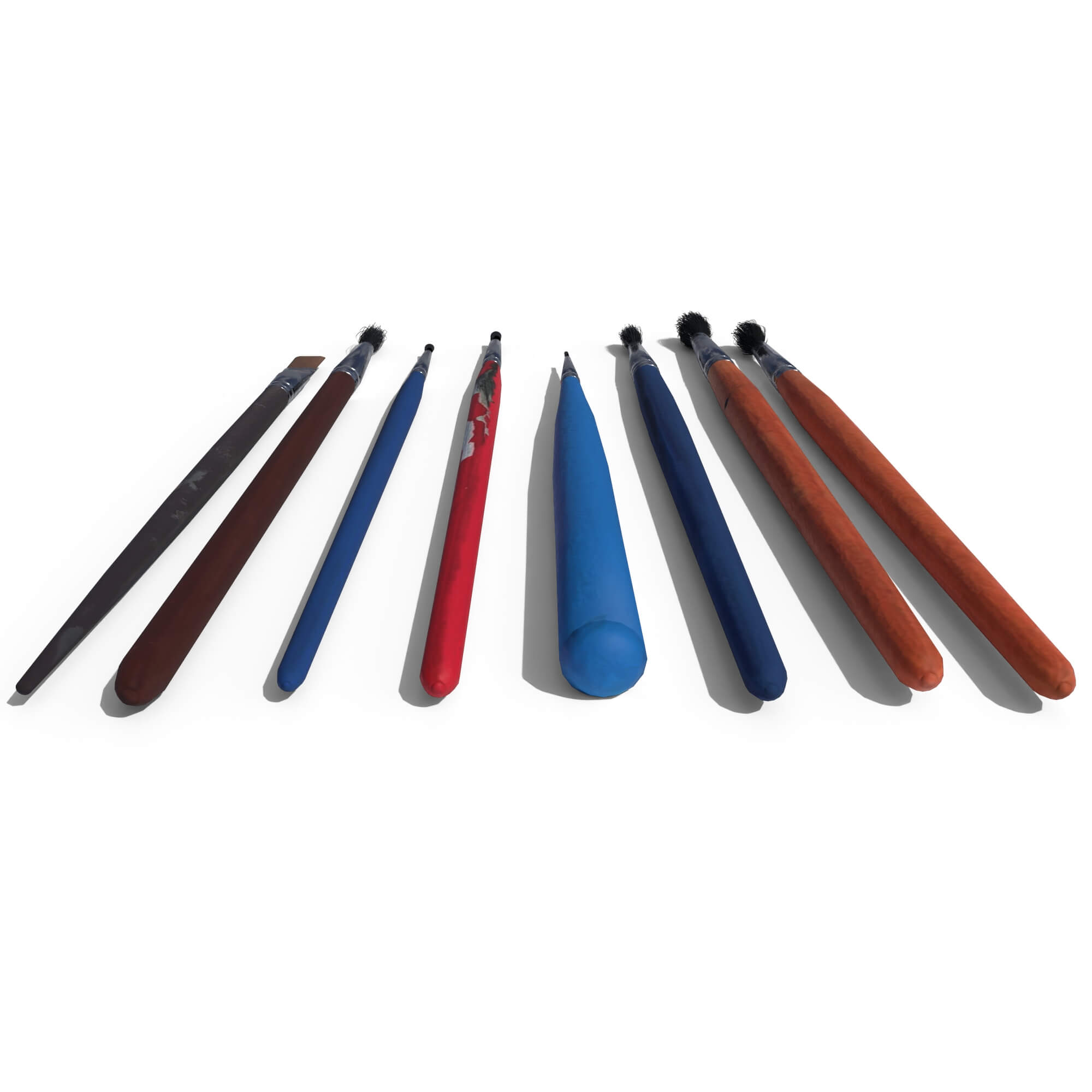 Paintbrush Pack - 3D Model by kambur