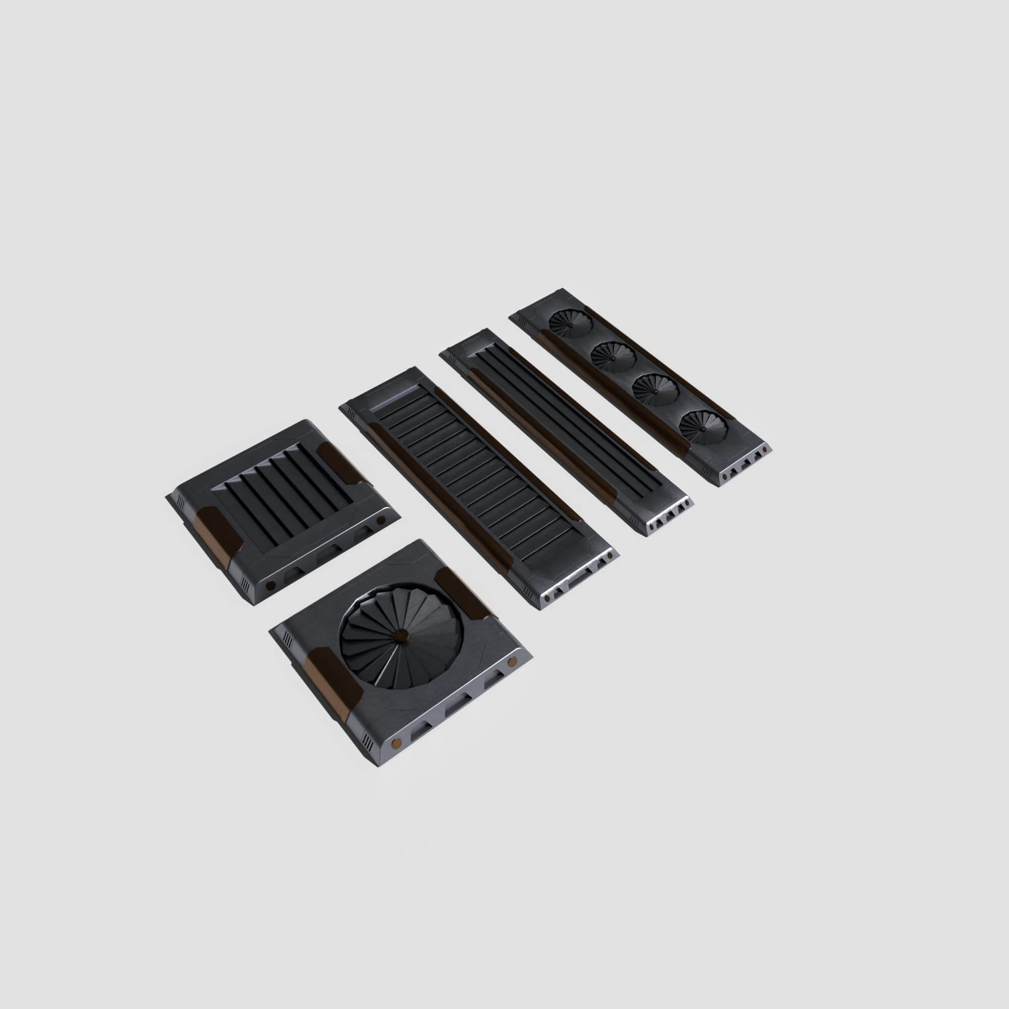 Sci-Fi Vents 3D Model by kambur