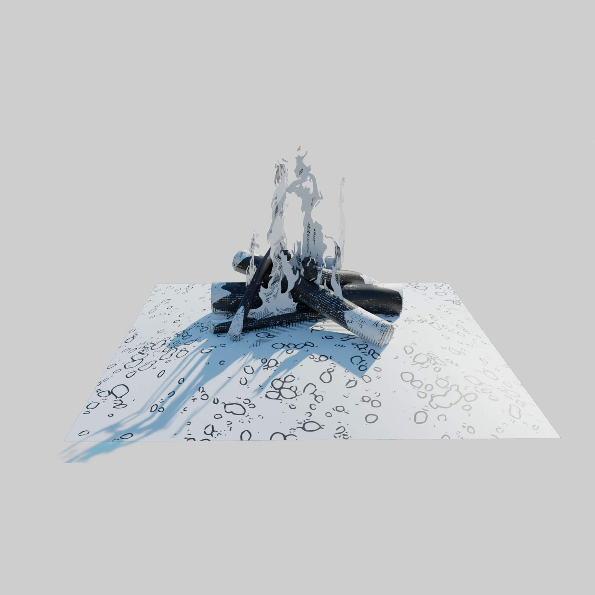 Stylized Camp Fire - 3D Model by kambur