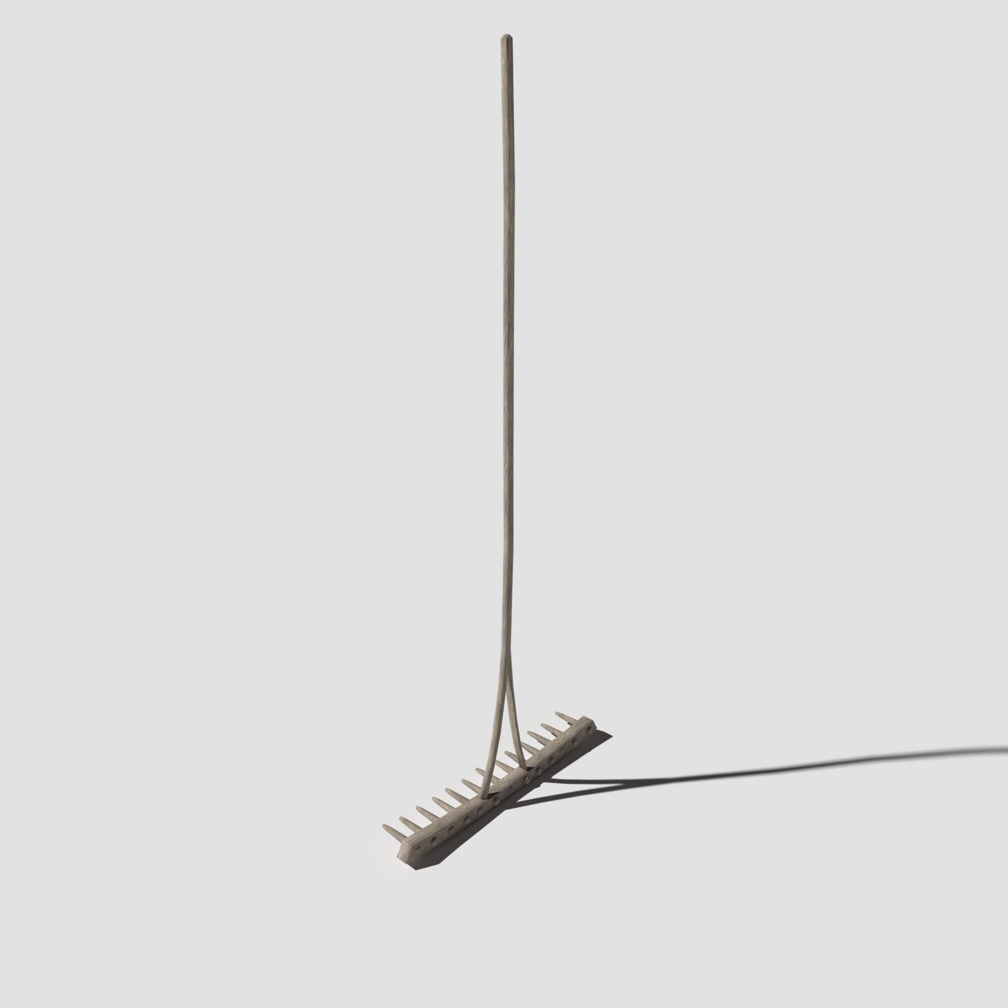 Wooden Rake - 3D Model by kambur