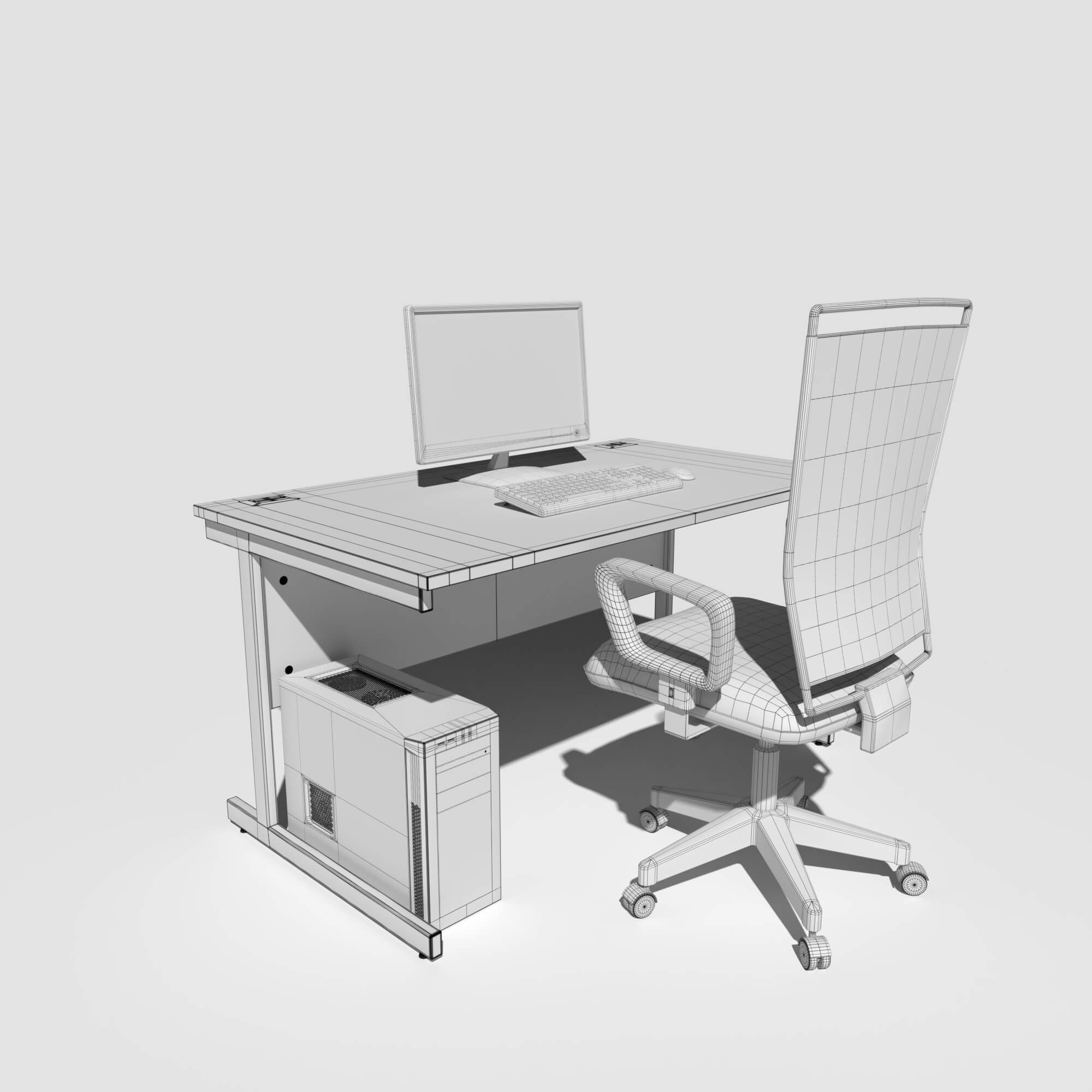 Office Workstation - 3D Model by kambur