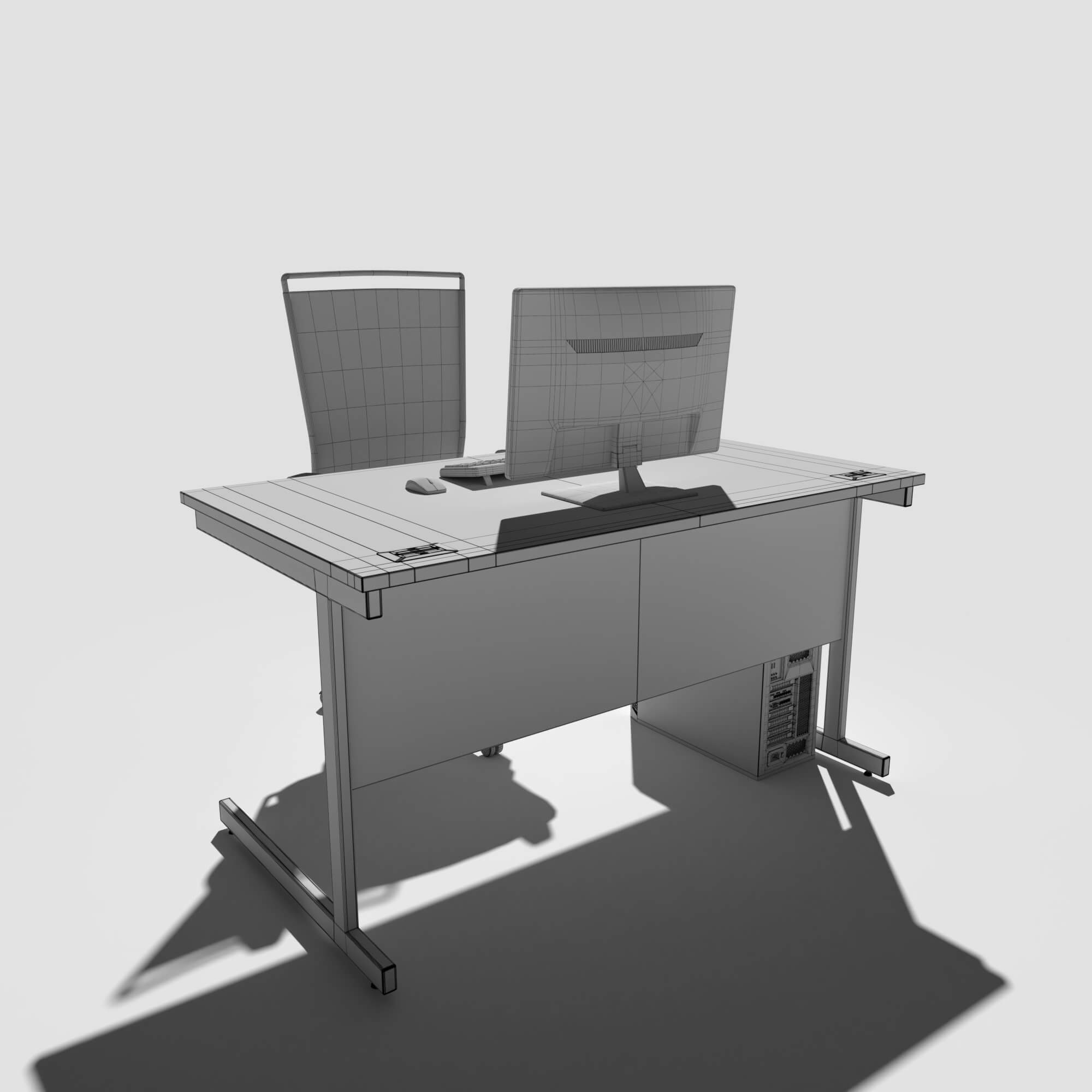 Office Workstation - 3D Model by kambur