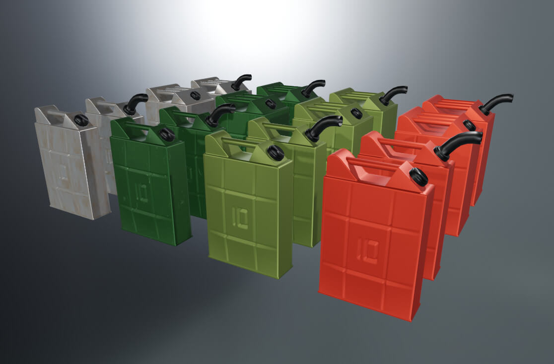 Fuel Cans - 3D Model by Kane Kienzle