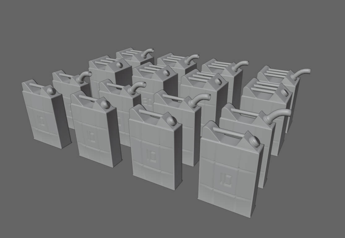 Fuel Cans - 3D Model by Kane Kienzle