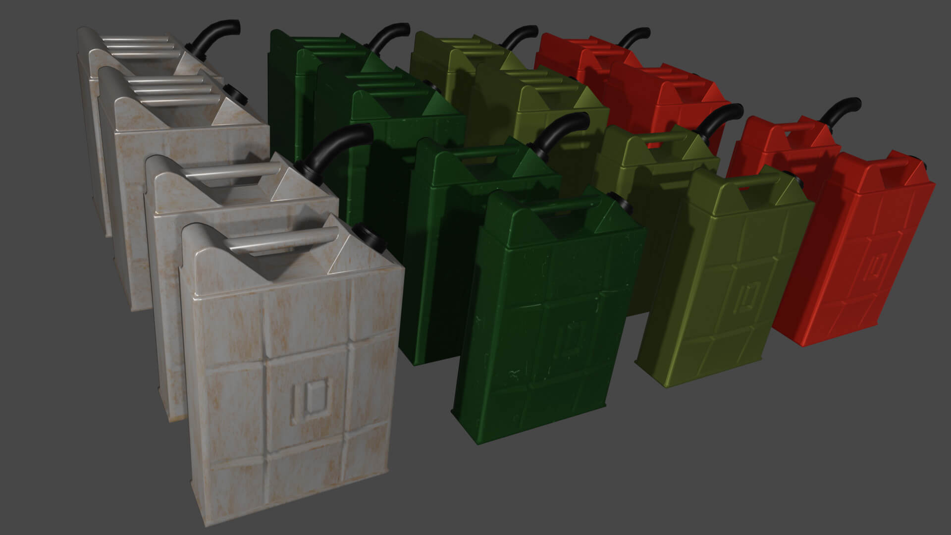 Fuel Cans - 3D Model by Kane Kienzle