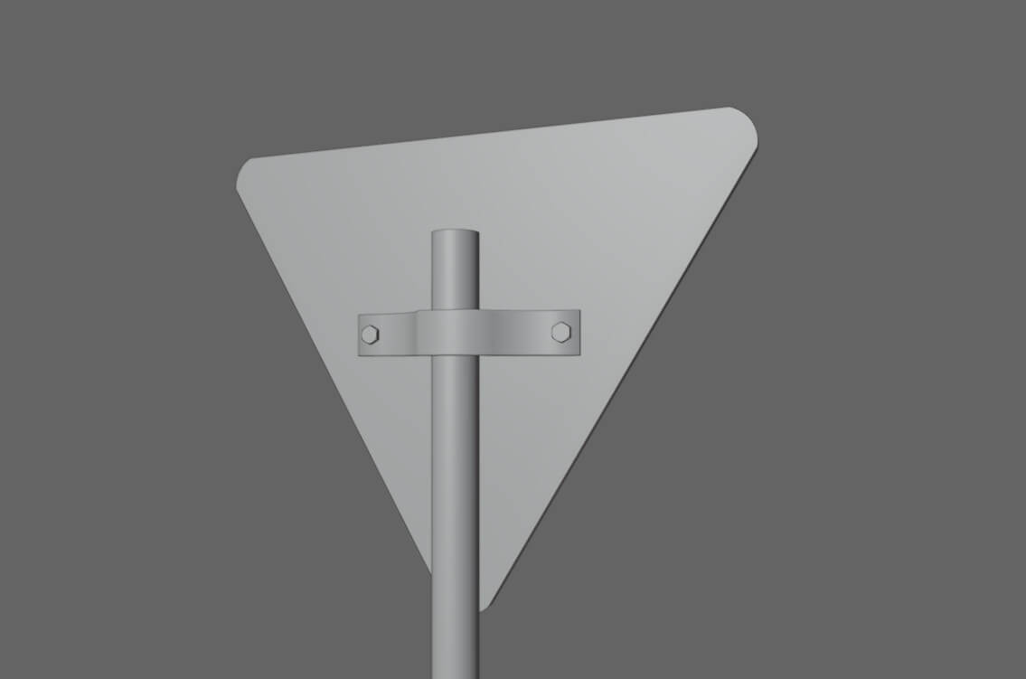 Road Sign - Give Way 3D Model by Kane Kienzle