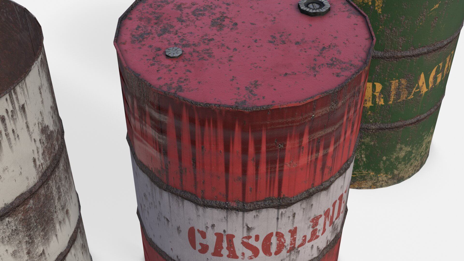 Barrels Asset 02 - 3D Model by KangaroOz 3D