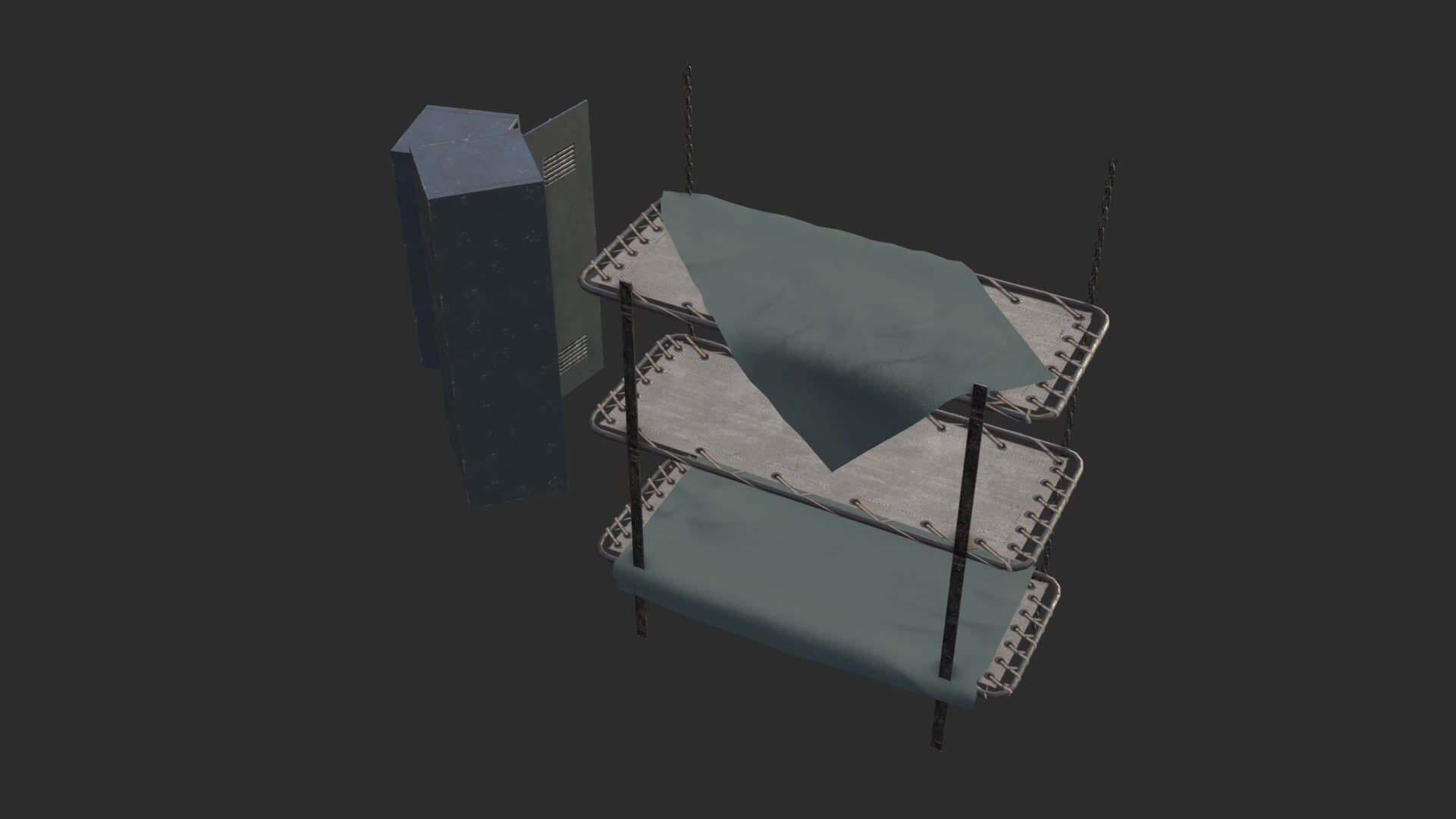 Bunker Beds and Cabinets WWII - 3D Model by KangaroOz 3D