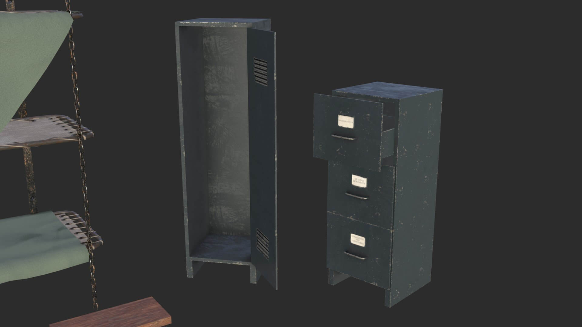 Bunker Beds and Cabinets WWII - 3D Model by KangaroOz 3D
