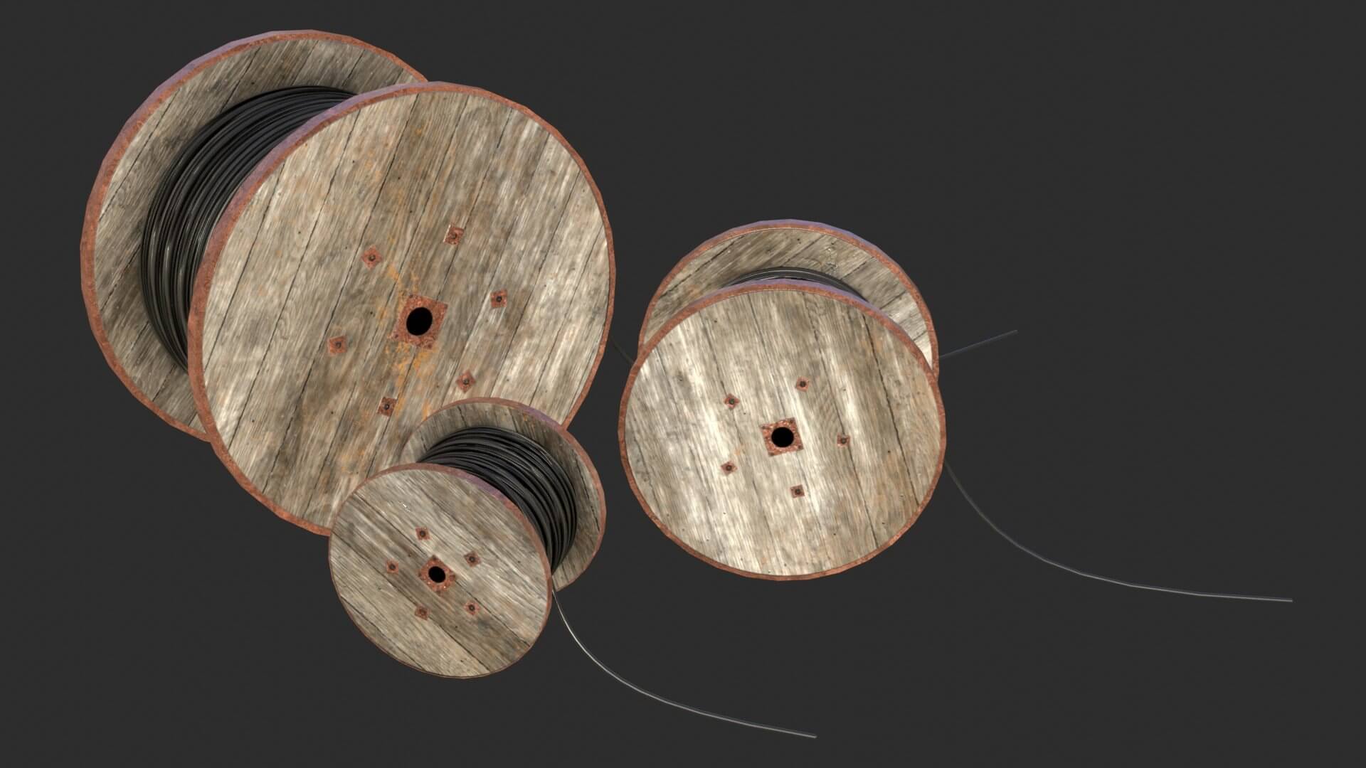 Cable Reels - 3D Model by KangaroOz 3D