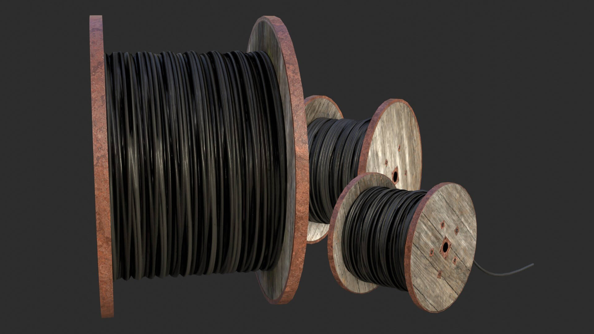 Cable Reels - 3D Model by KangaroOz 3D