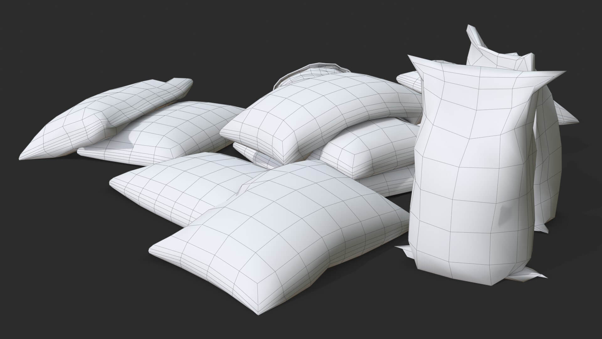 Cement Bags - 3D Model by KangaroOz 3D