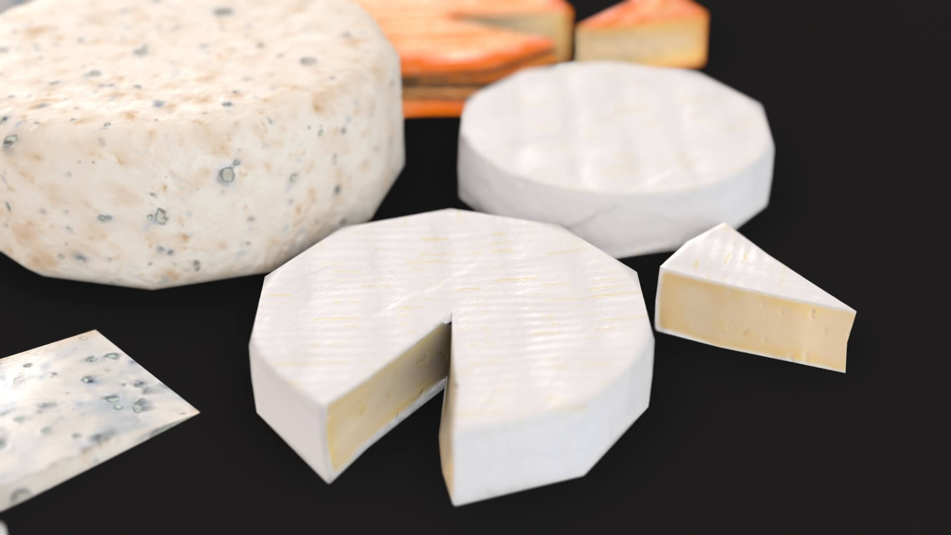 Cheese Food Set - 3D Model by KangaroOz 3D