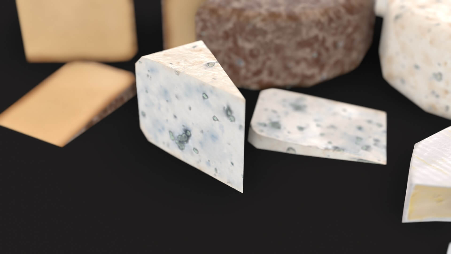 Cheese Food Set - 3D Model by KangaroOz 3D