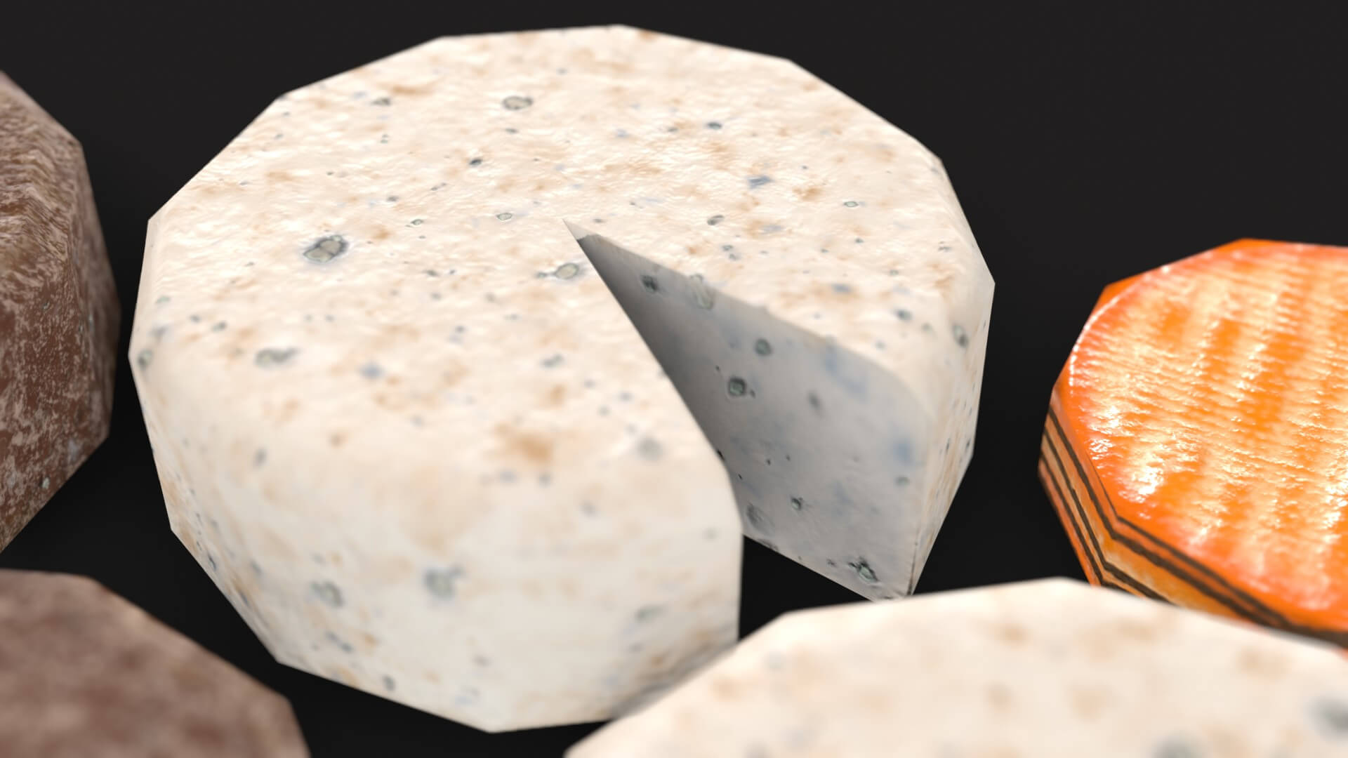 Cheese Food Set - 3D Model by KangaroOz 3D