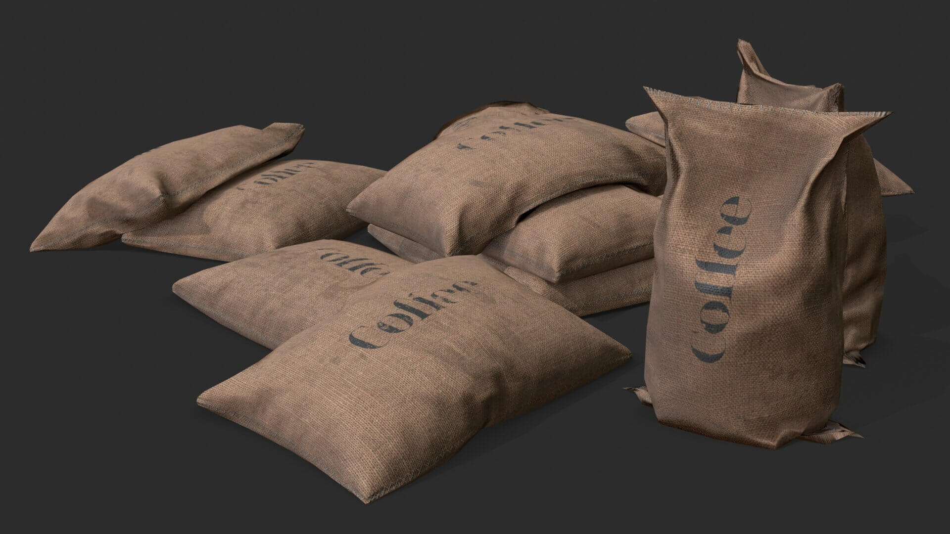 Coffee Bags Assets - 3D Model by KangaroOz 3D