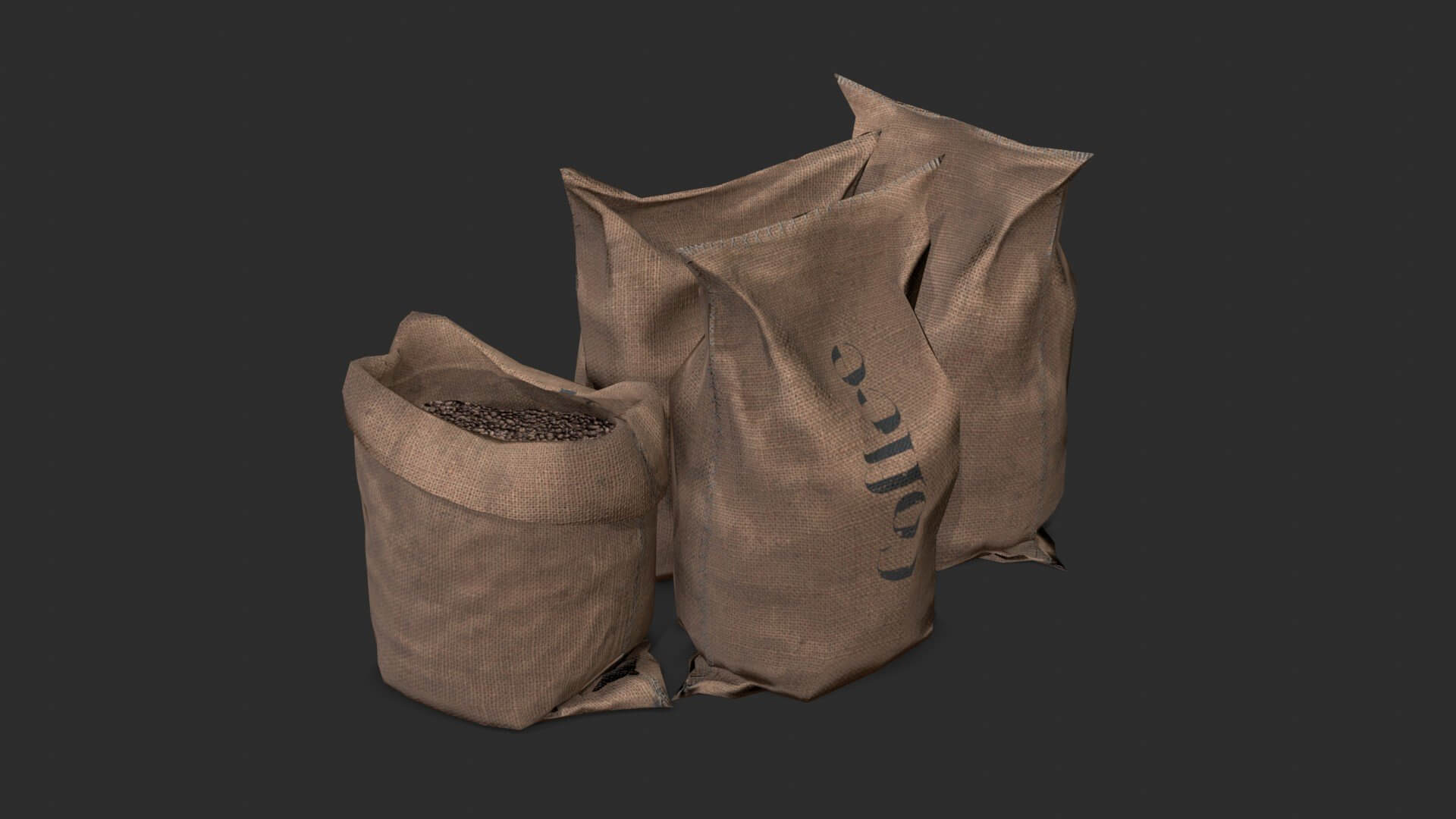 Coffee Bags Assets - 3D Model by KangaroOz 3D