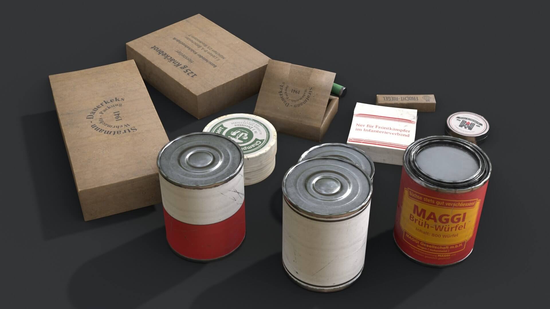 German Combat Ration WWII - 3D Model by KangaroOz 3D