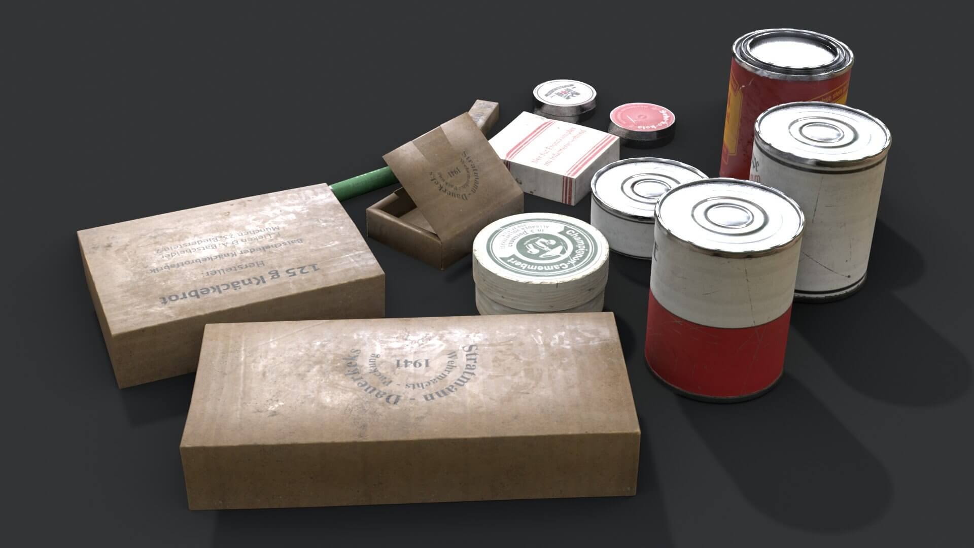German Combat Ration WWII - 3D Model by KangaroOz 3D