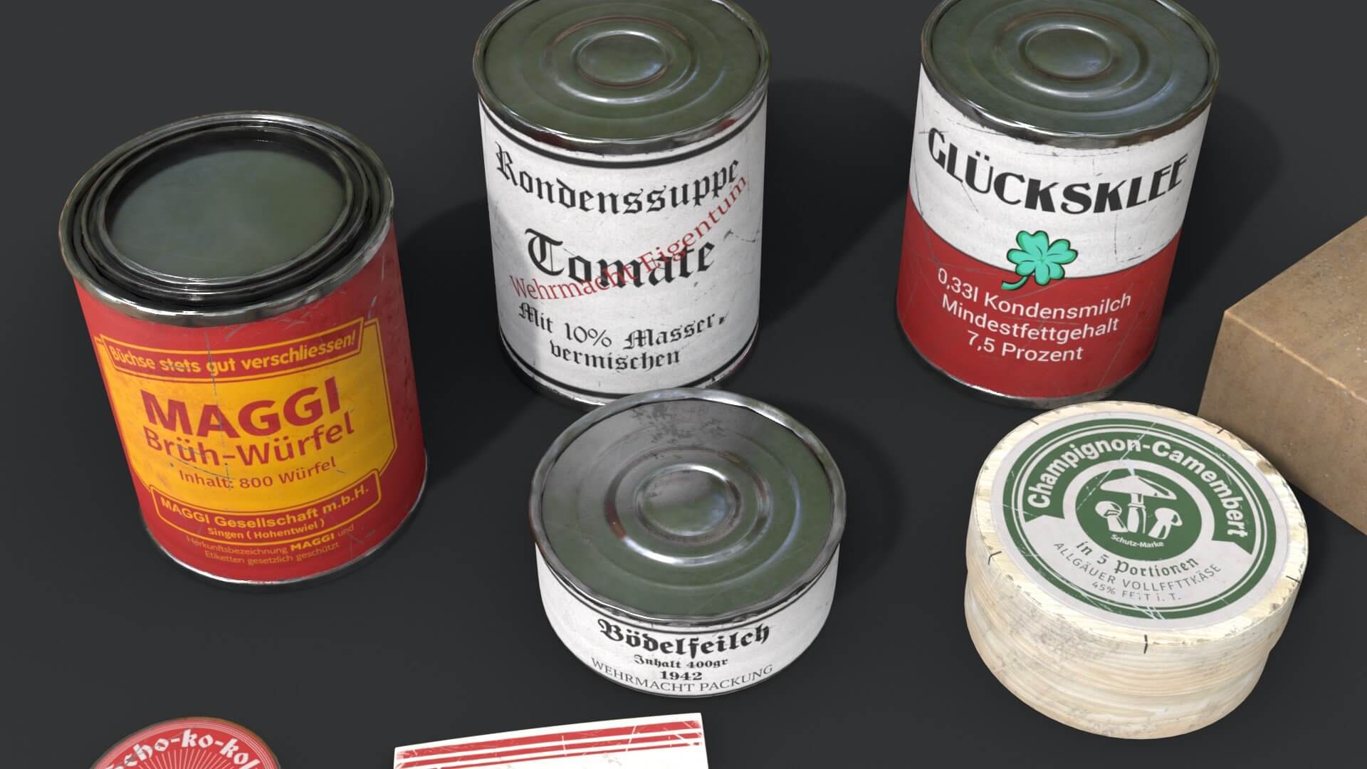 German Combat Ration WWII - 3D Model by KangaroOz 3D