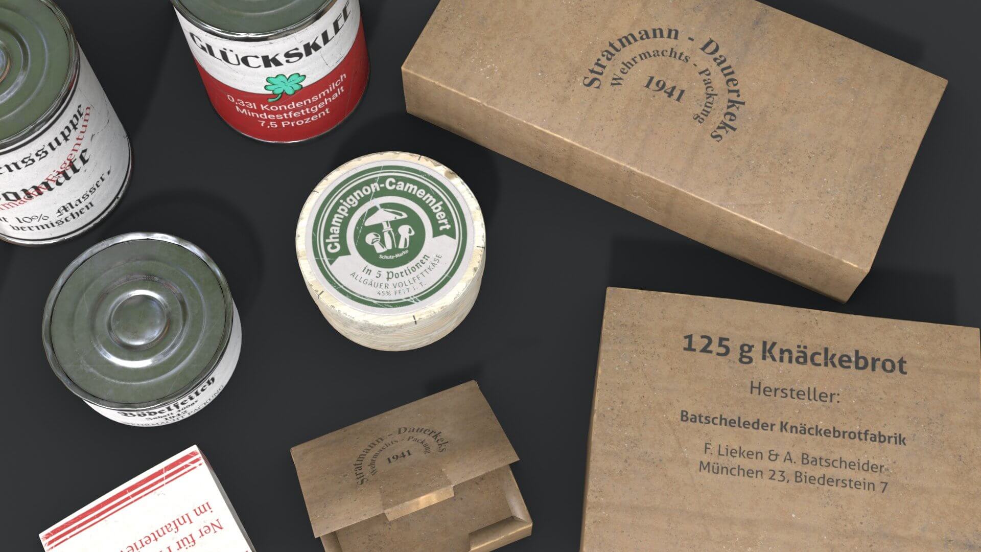 German Combat Ration WWII - 3D Model by KangaroOz 3D