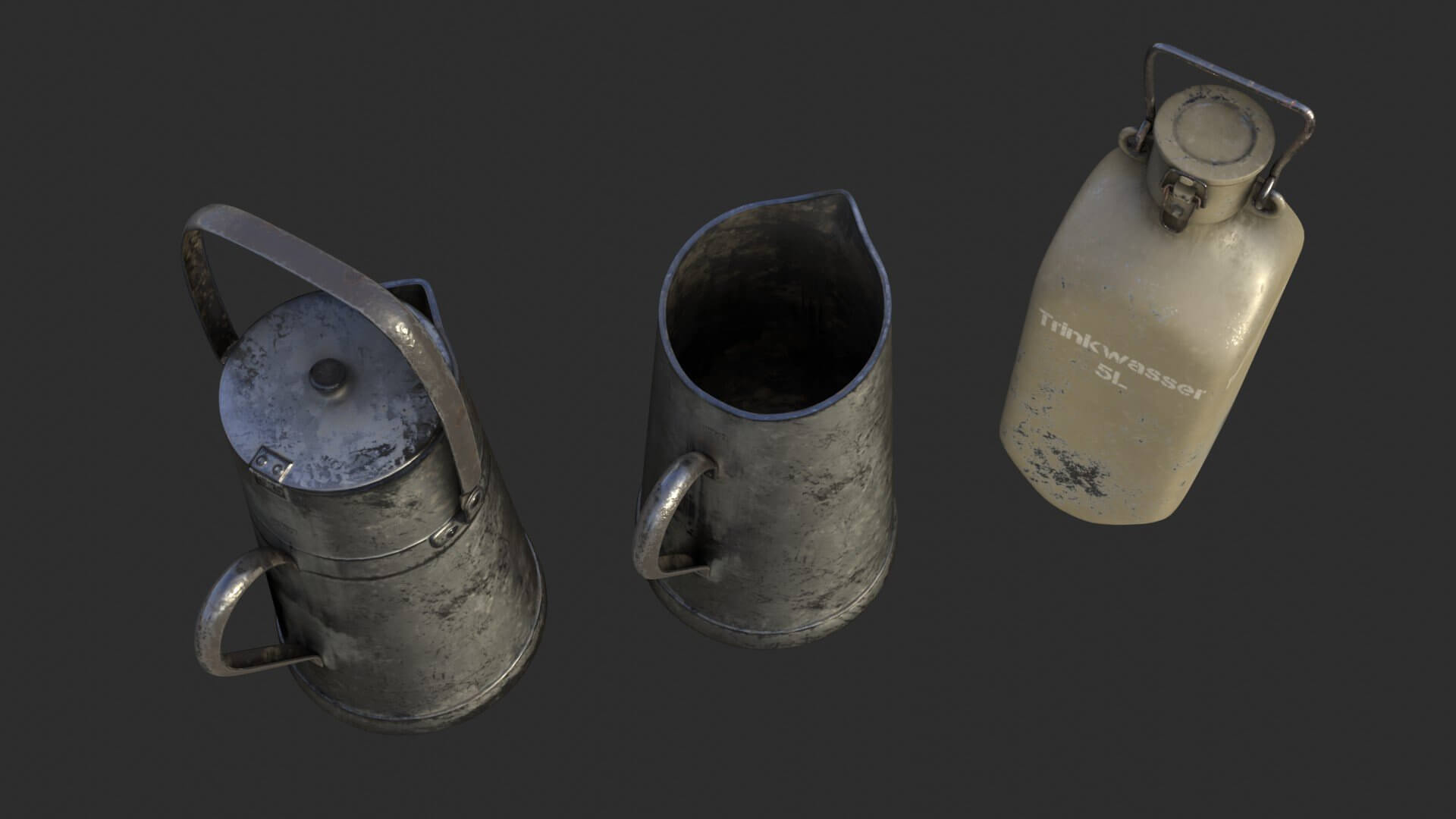 German Drink Containers WWII - 3D Model by KangaroOz 3D