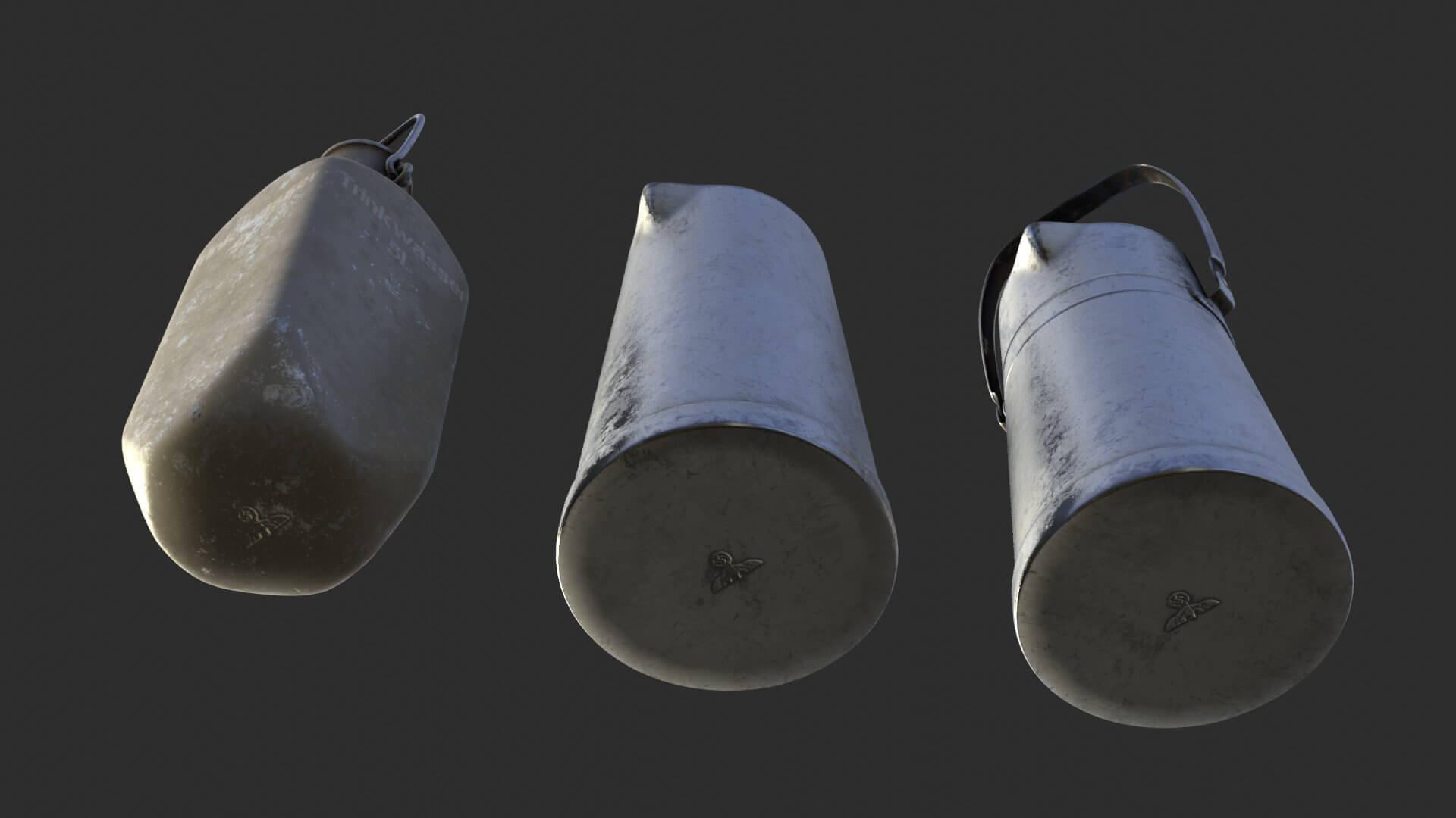 German Drink Containers WWII - 3D Model by KangaroOz 3D