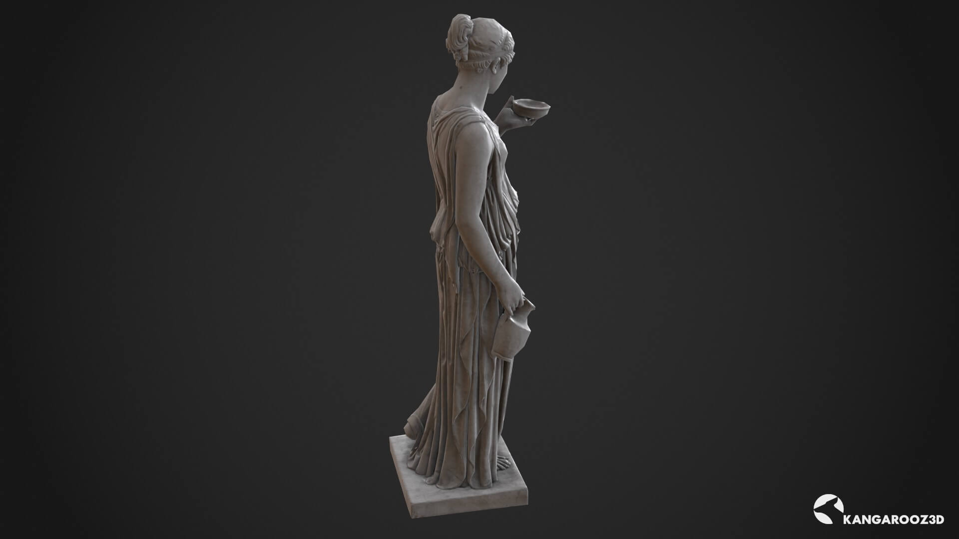 Hebe Statue - Granite 3D Model by KangaroOz 3D