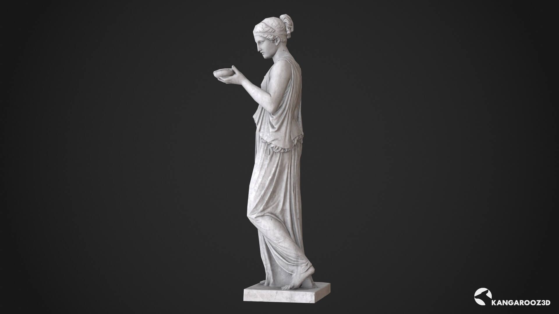 Hebe Statue - Granite 3D Model by KangaroOz 3D