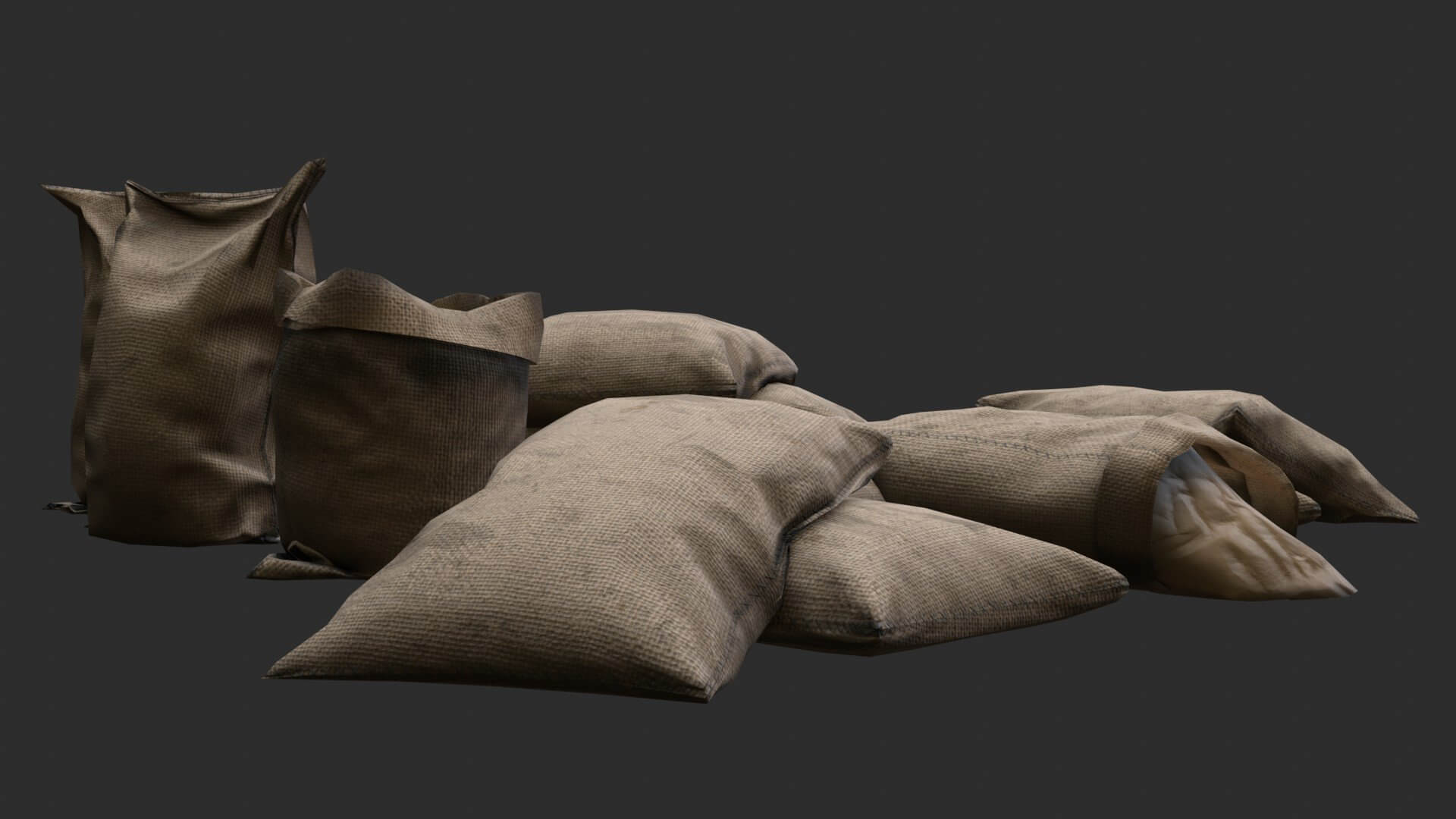 Military Sand Bags 02 - 3D Model by KangaroOz 3D