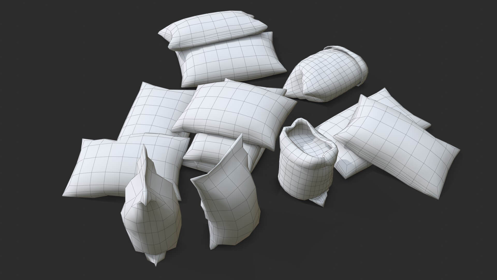 Military Sand Bags 02 - 3D Model by KangaroOz 3D