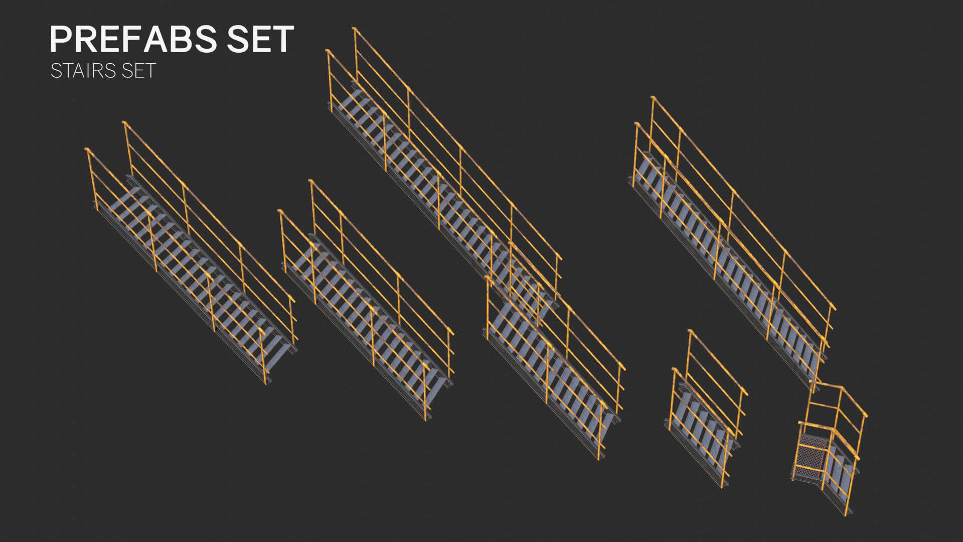Modular Industrial Walkway - 3D Model by KangaroOz 3D