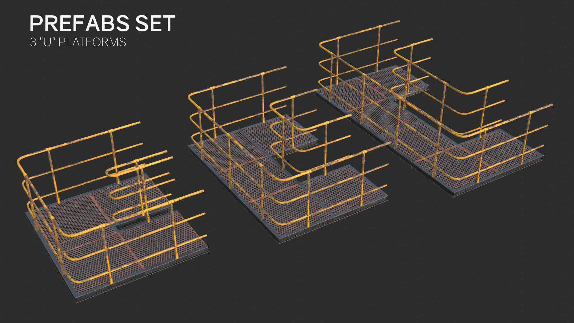 Modular Industrial Walkway - 3D Model by KangaroOz 3D