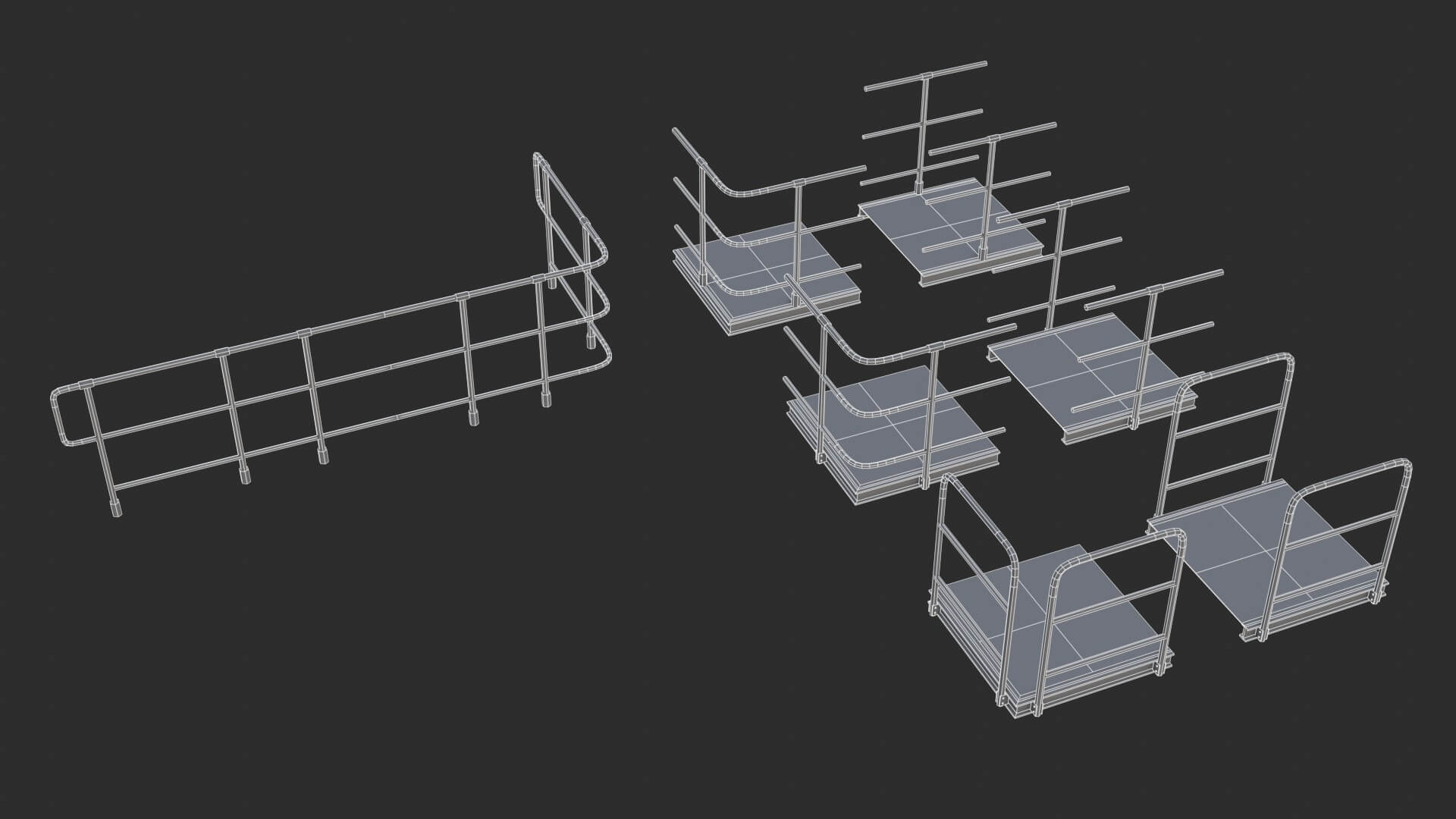 Modular Industrial Walkway - 3D Model by KangaroOz 3D
