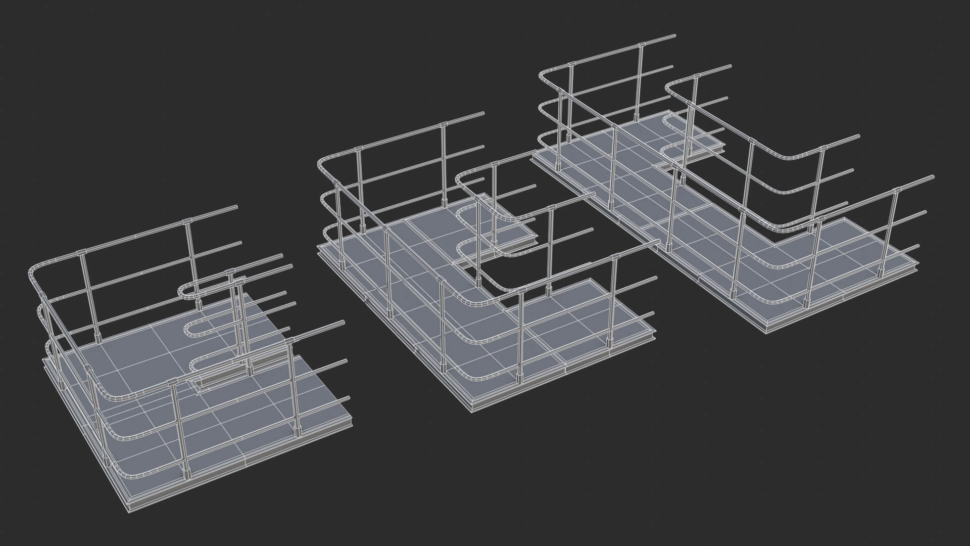 Modular Industrial Walkway - 3D Model by KangaroOz 3D