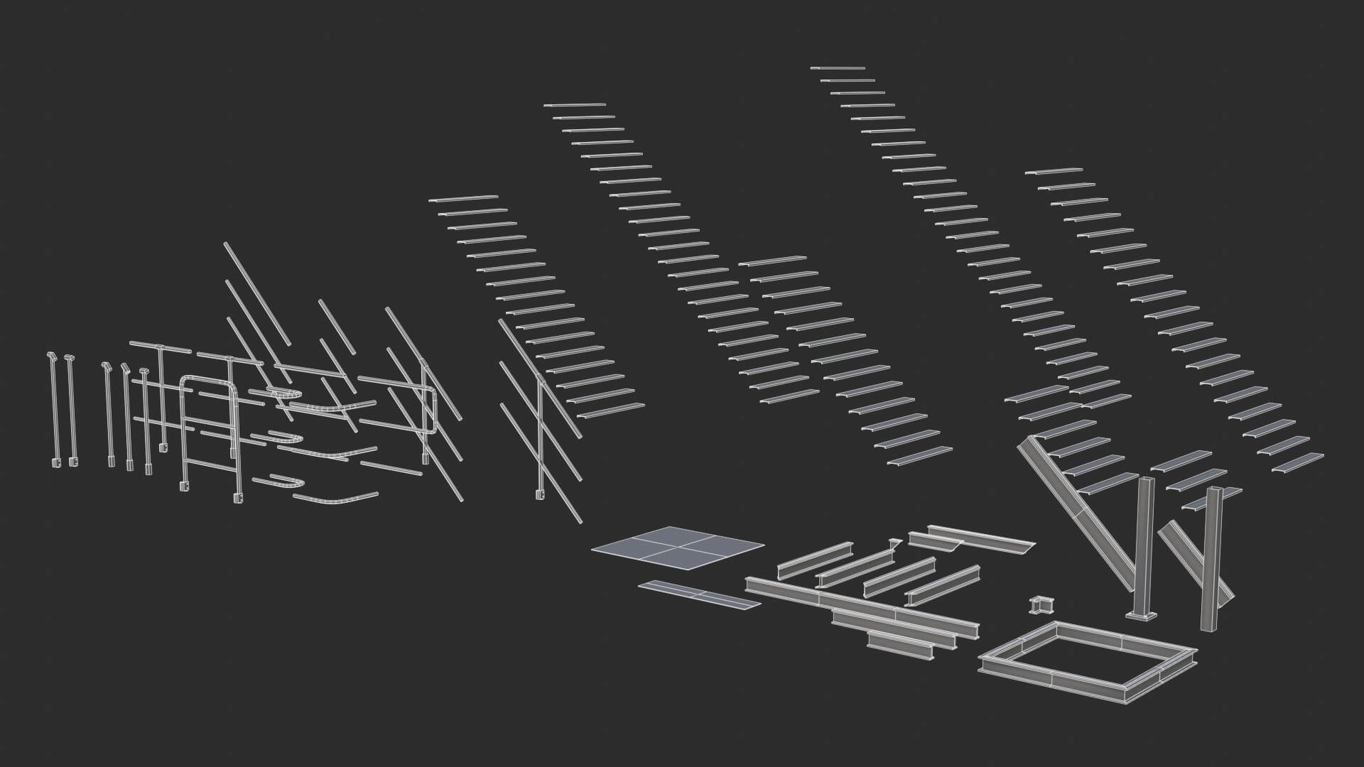 Modular Industrial Walkway - 3D Model by KangaroOz 3D