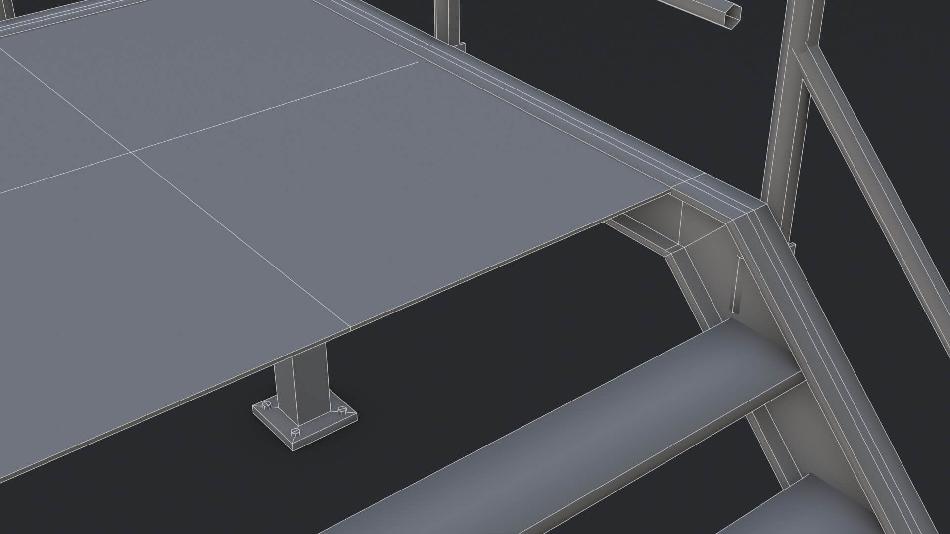 Modular Industrial Walkway - 3D Model by KangaroOz 3D