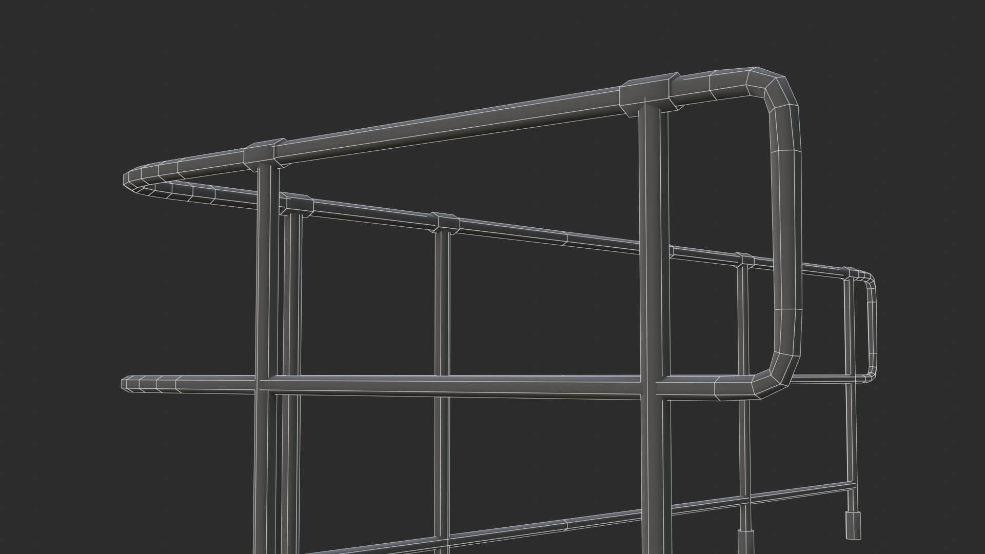 Modular Industrial Walkway - 3D Model by KangaroOz 3D