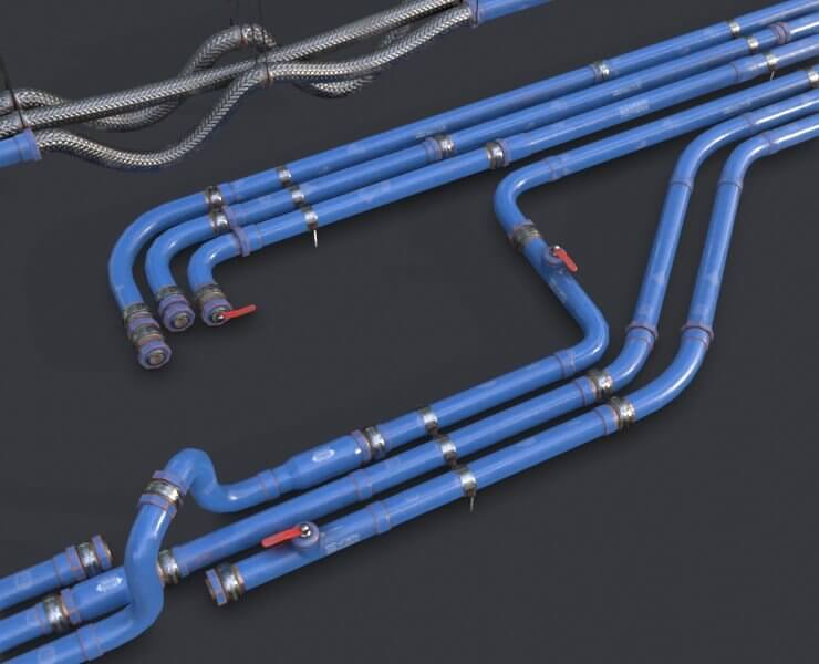 Modular Pipes - Industrial Collection 3D Model by KangaroOz 3D