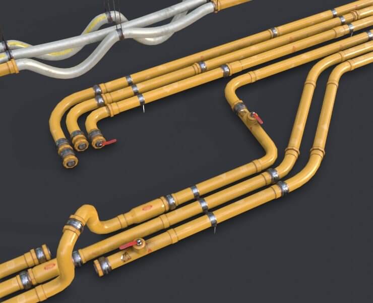 Modular Pipes - Industrial Collection 3D Model by KangaroOz 3D
