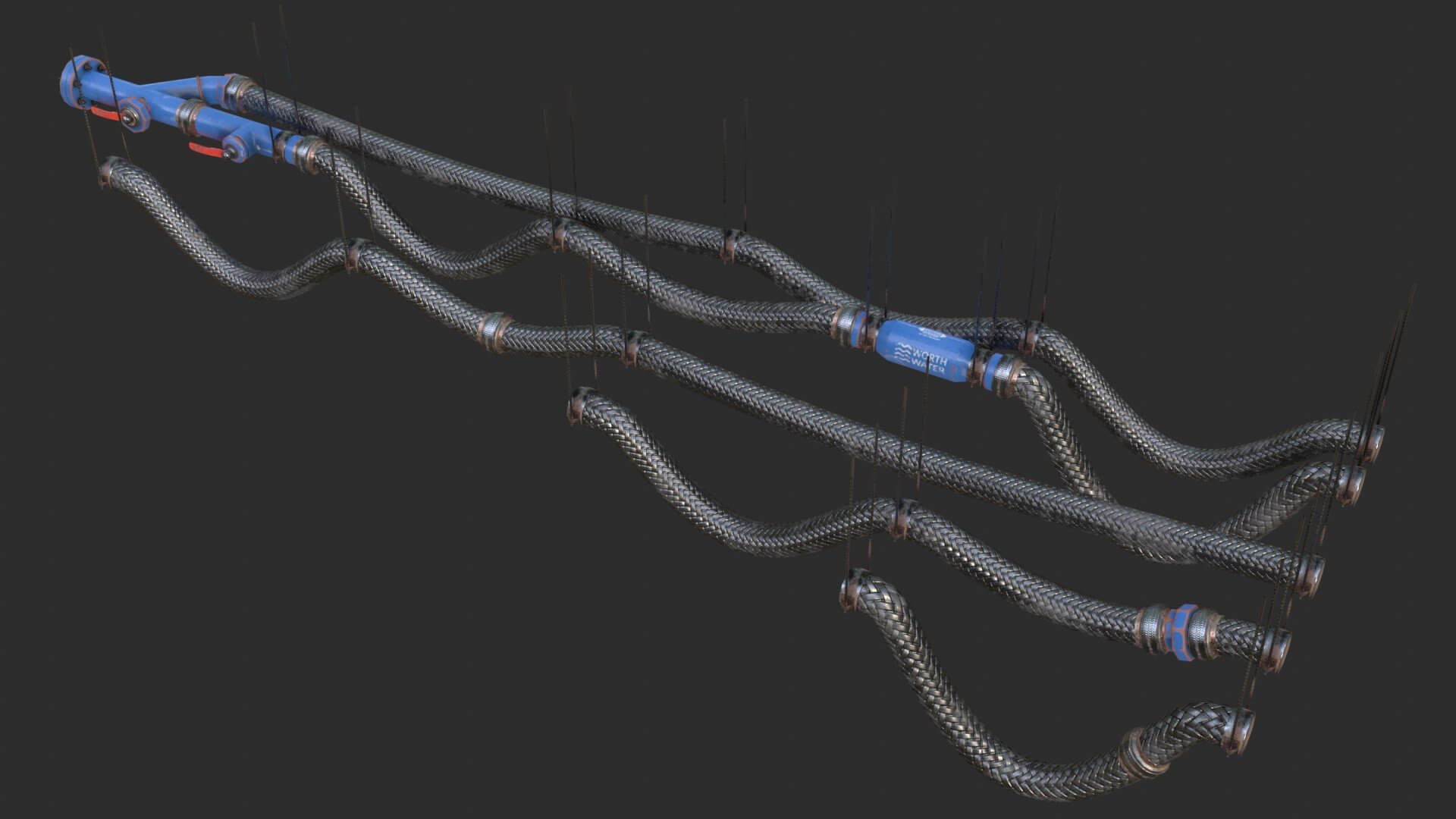 Modular Pipes - Industrial Collection 3D Model by KangaroOz 3D
