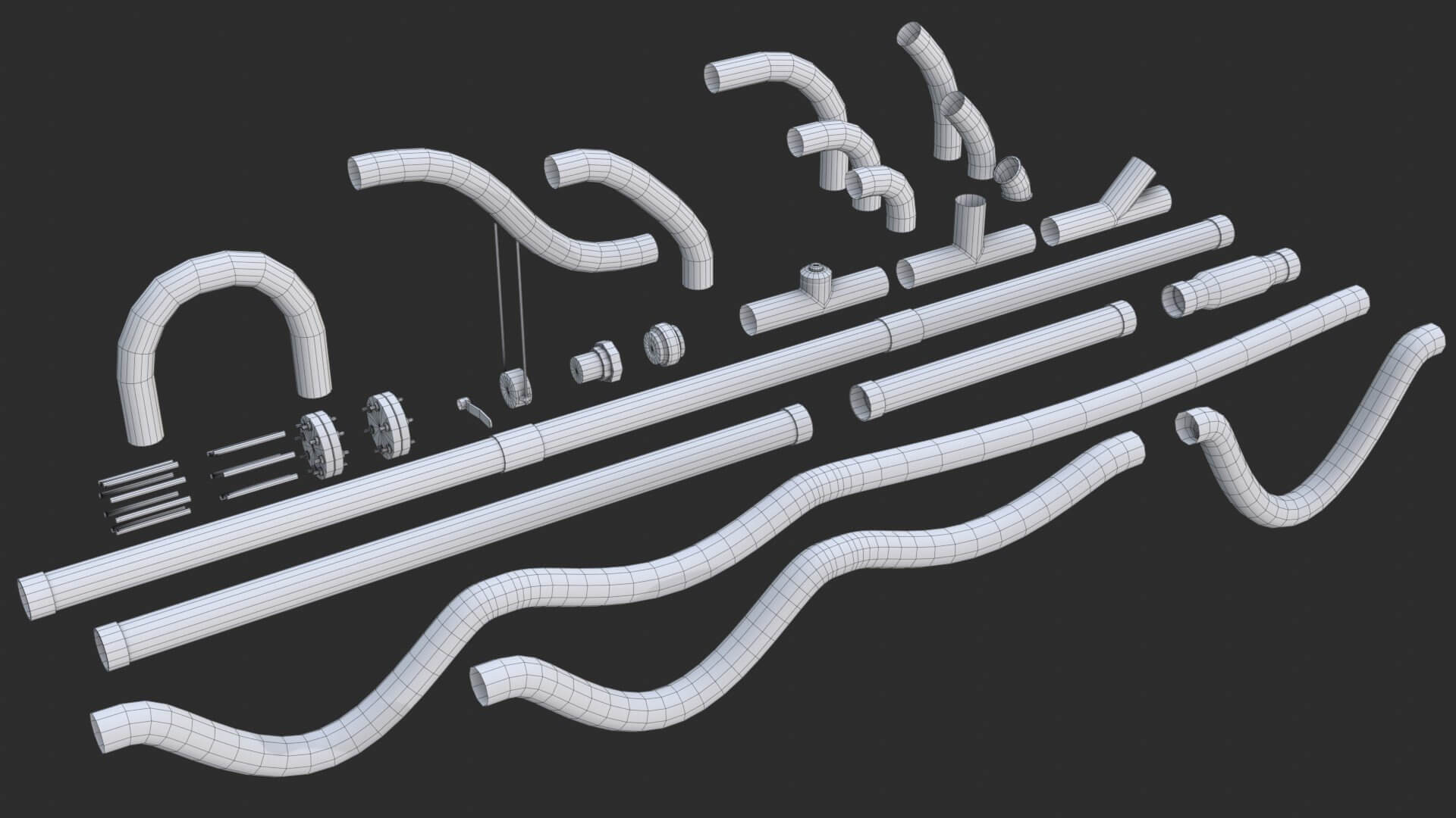 Modular Pipes - Industrial Collection 3D Model by KangaroOz 3D