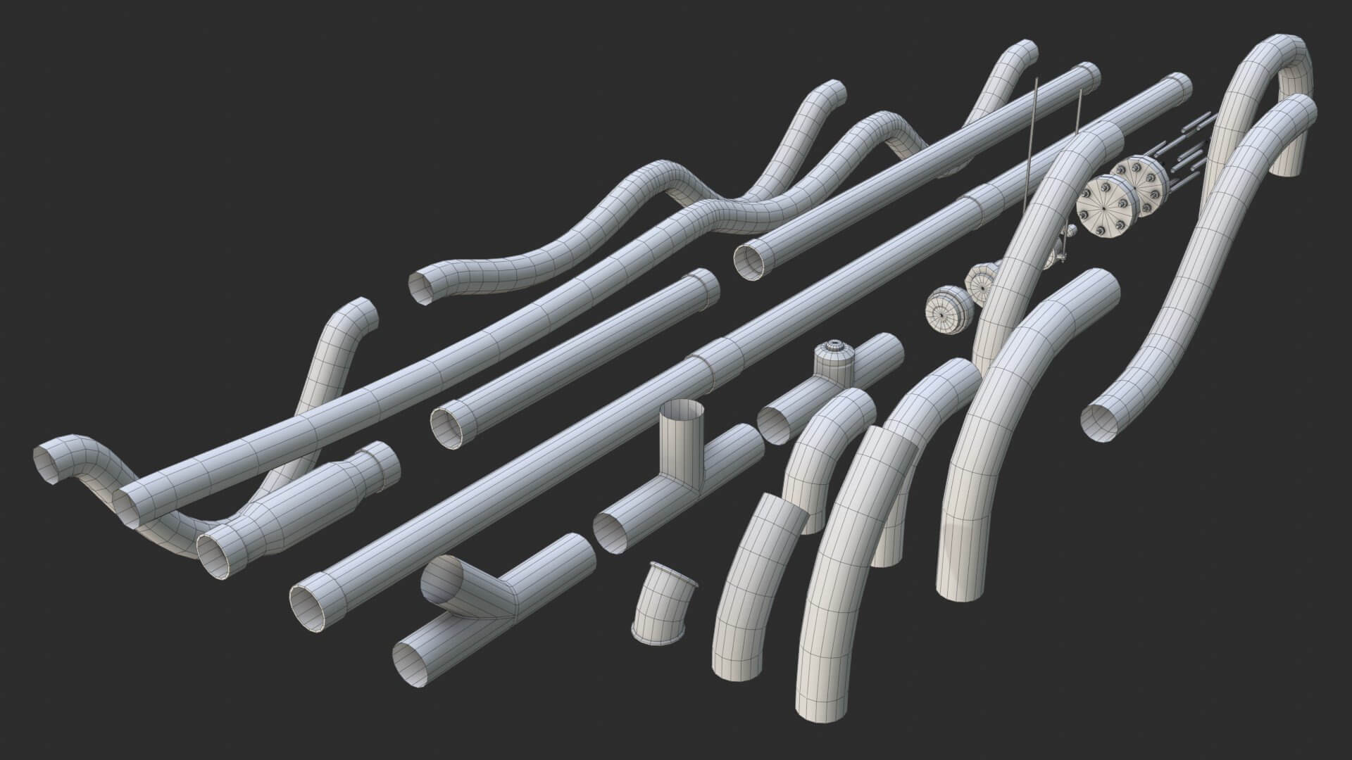 Modular Pipes - Industrial Collection 3D Model by KangaroOz 3D