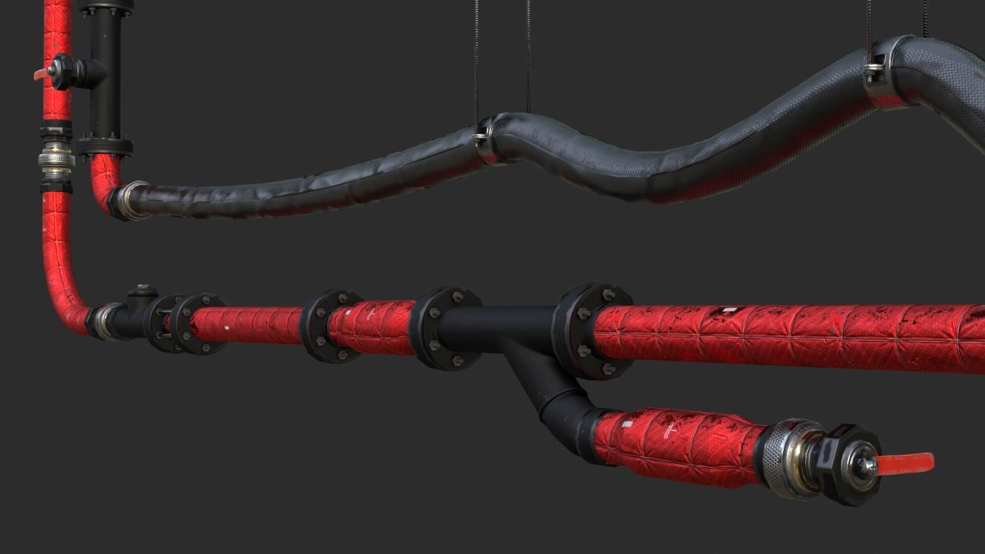 Modular Pipes - Sci-Fi Collection 3D Model by KangaroOz 3D