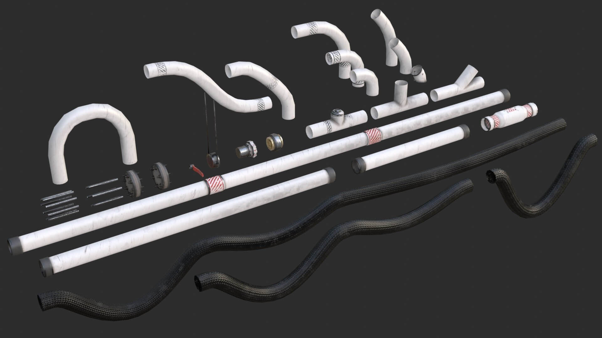 Modular Pipes - Sci-Fi Collection 3D Model by KangaroOz 3D