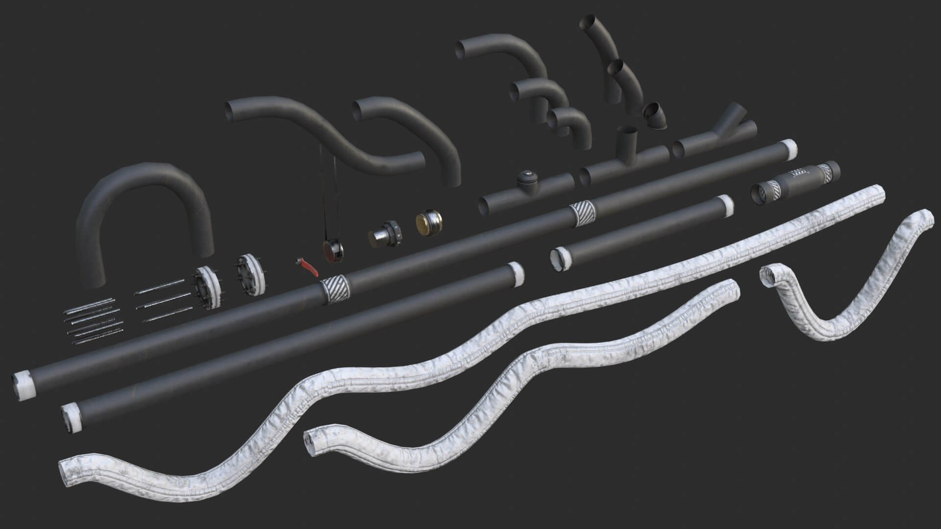 Modular Pipes - Sci-Fi Collection 3D Model by KangaroOz 3D