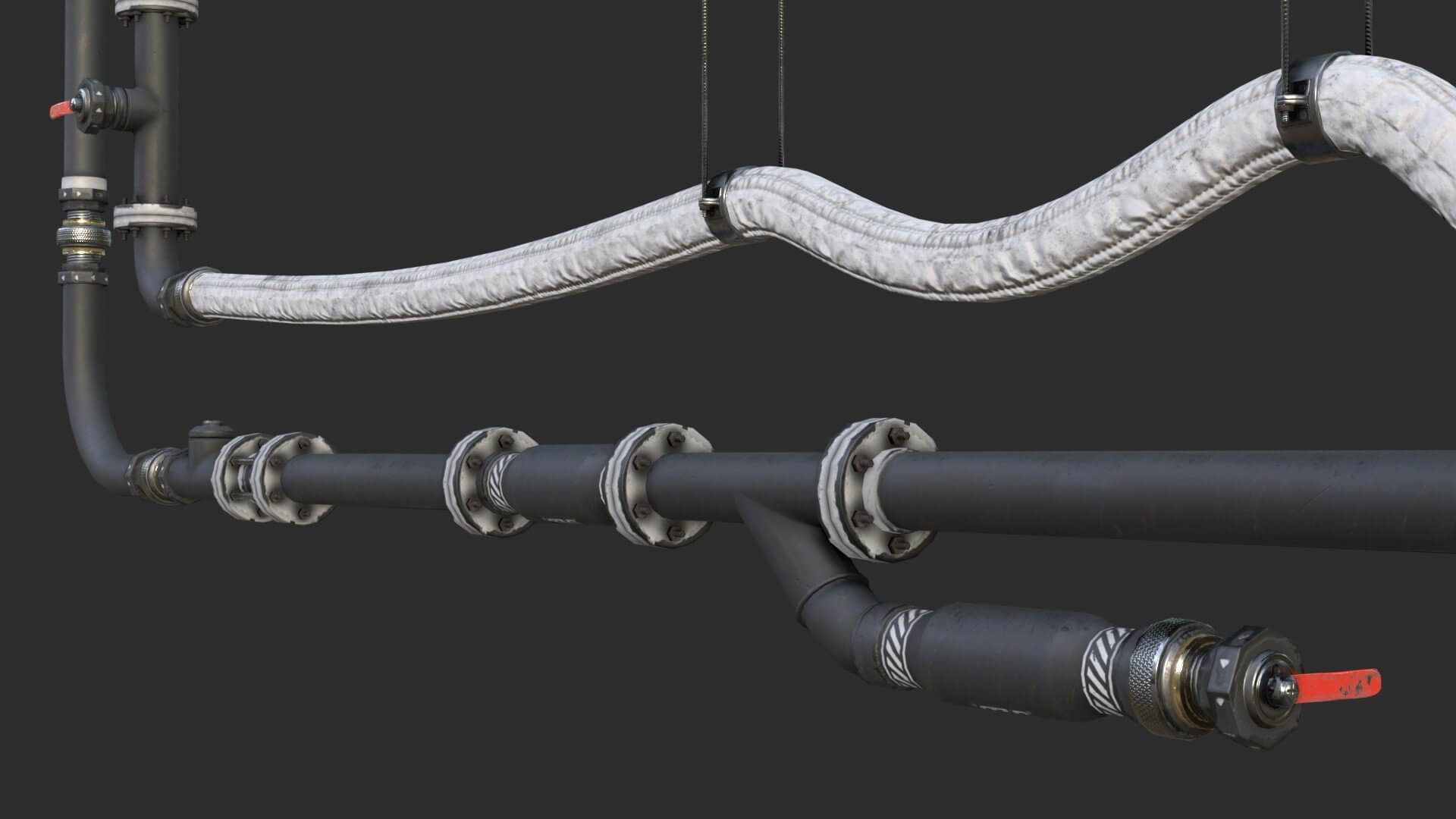 Modular Pipes - Sci-Fi Collection 3D Model by KangaroOz 3D
