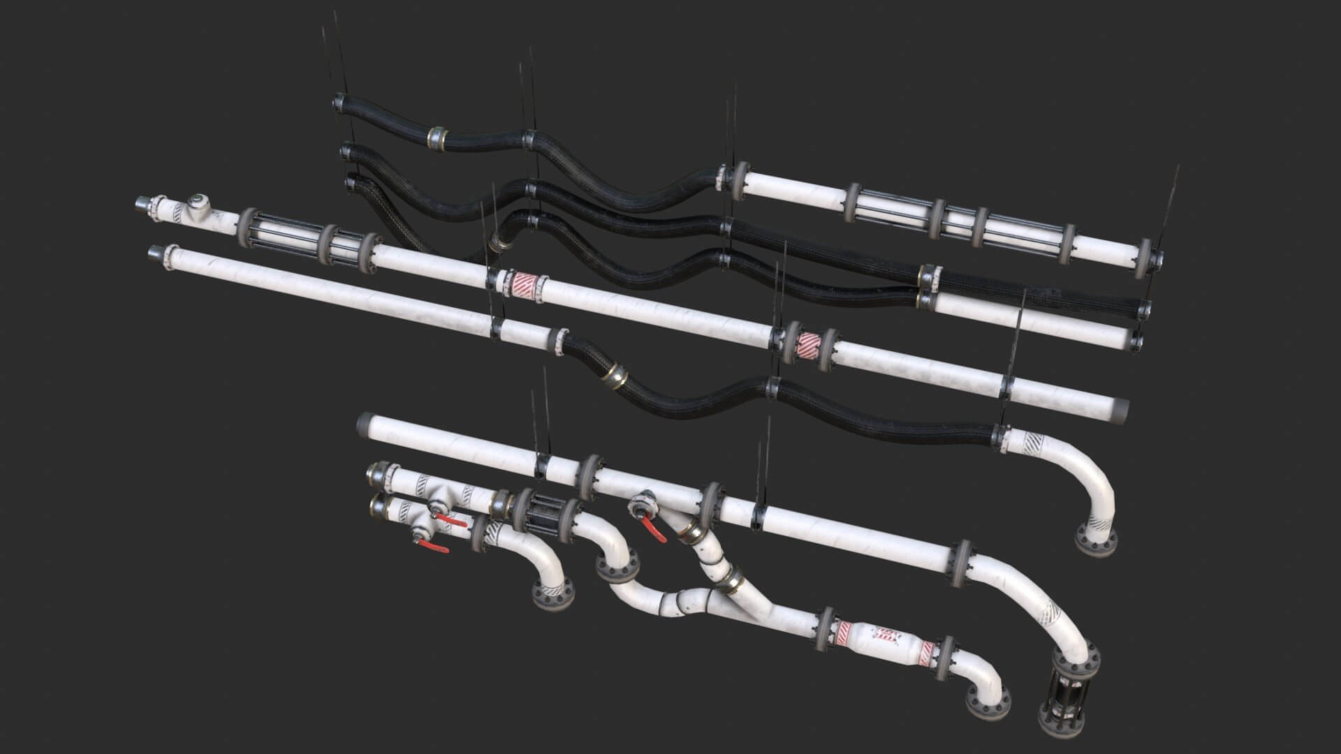 Modular Pipes - Sci-Fi Collection 3D Model by KangaroOz 3D